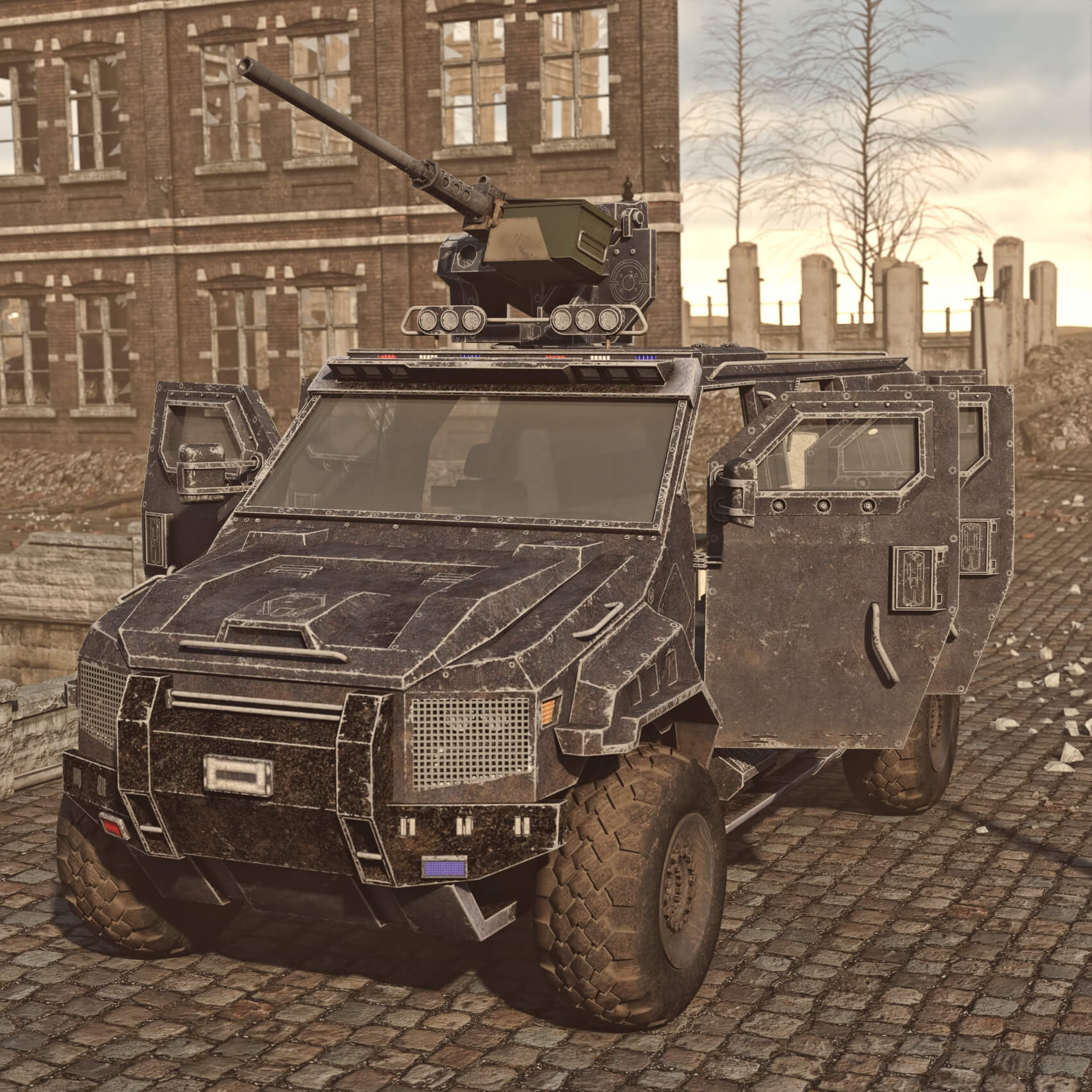 Armored Car With Gun for DAZ by Loriel