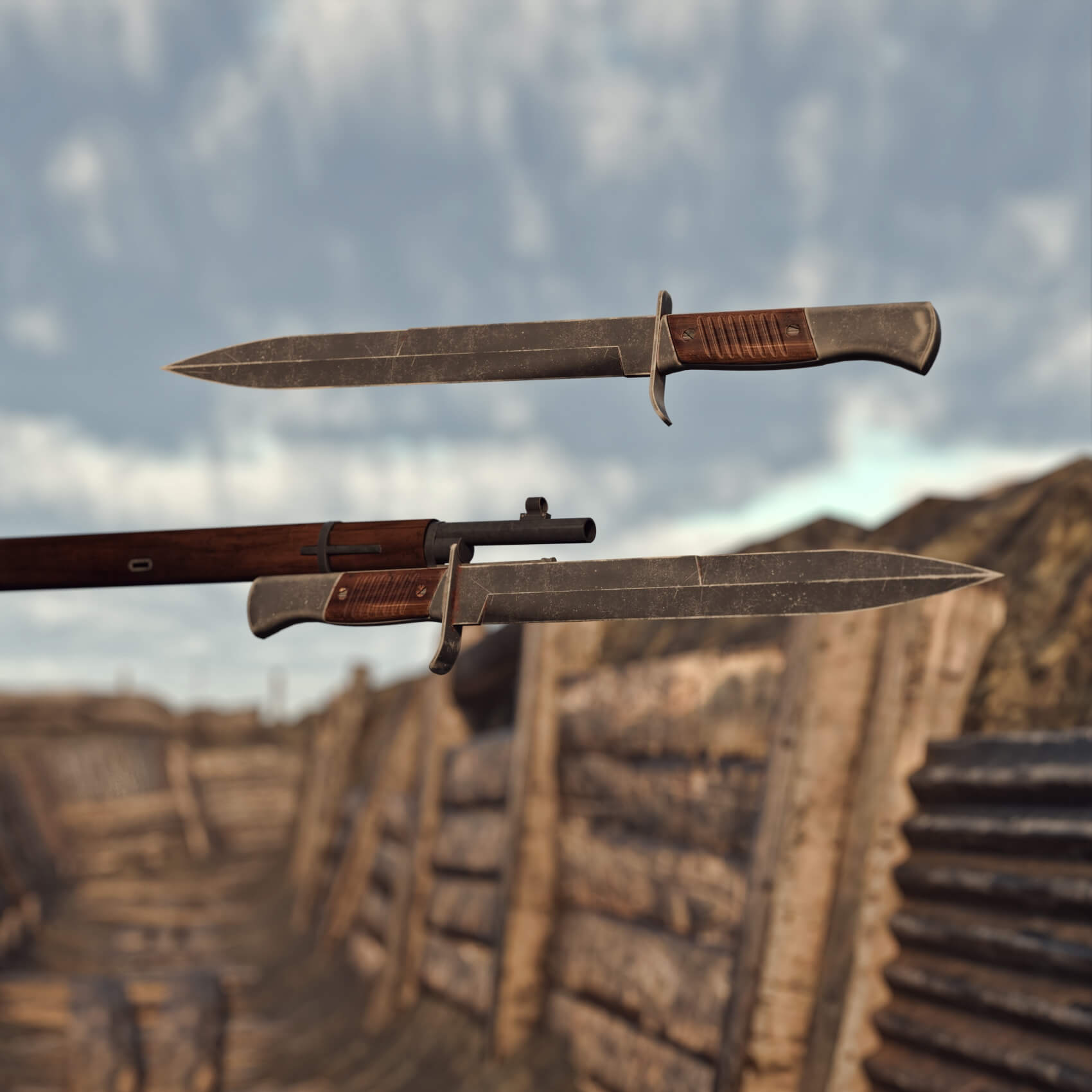 Bayonet WW2 Ger for DAZ3D - Daz Content by Loriel