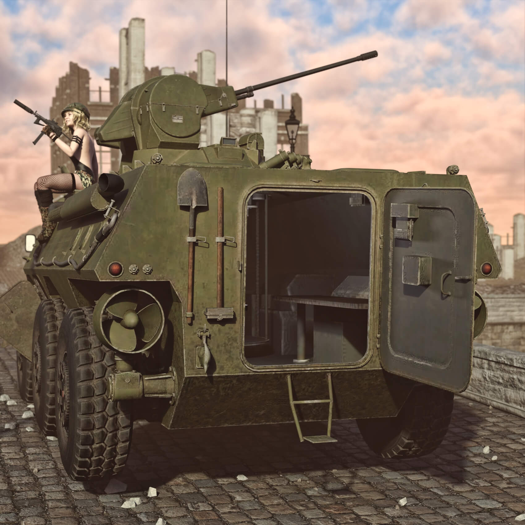 BMP With Gun for DAZ3D - Daz Content by Loriel