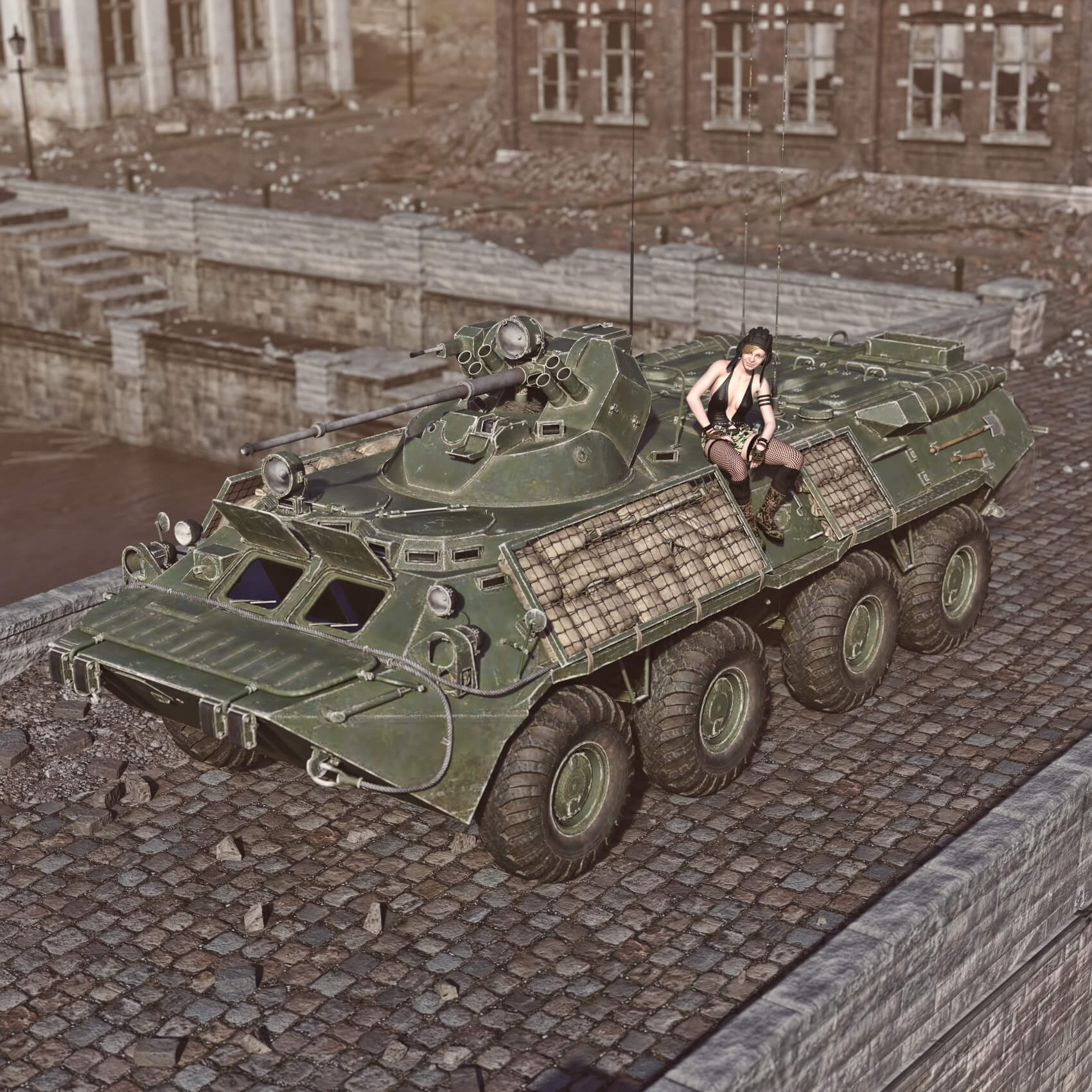 BTR 80A Vehicle for DAZ3D - Daz Content by Loriel