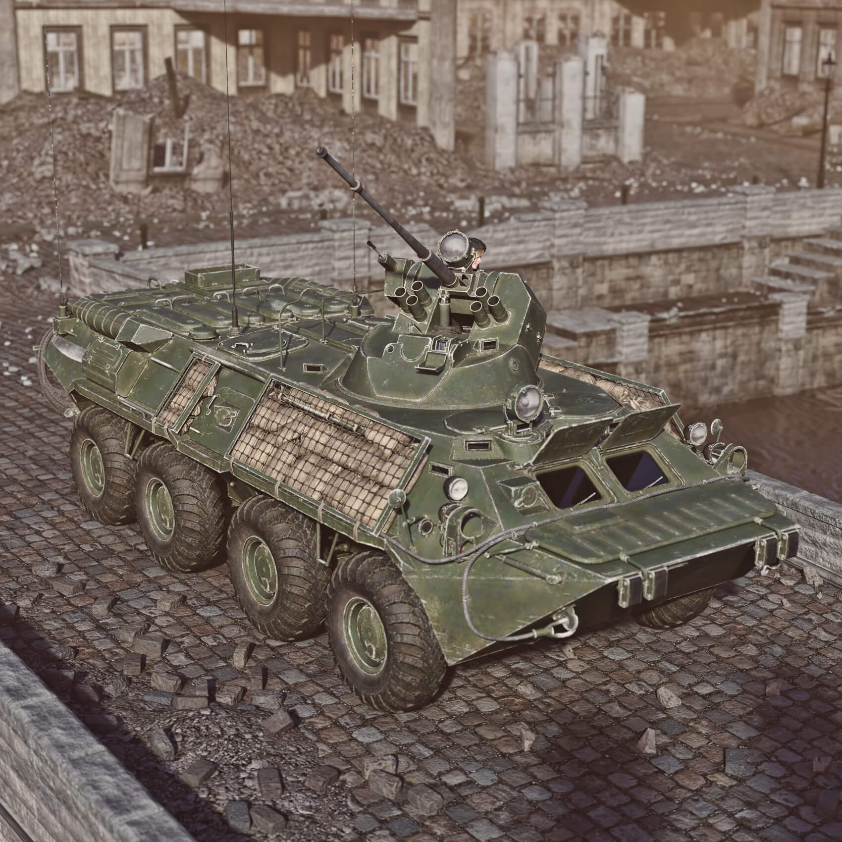 BTR 80A Vehicle for DAZ3D - Daz Content by Loriel