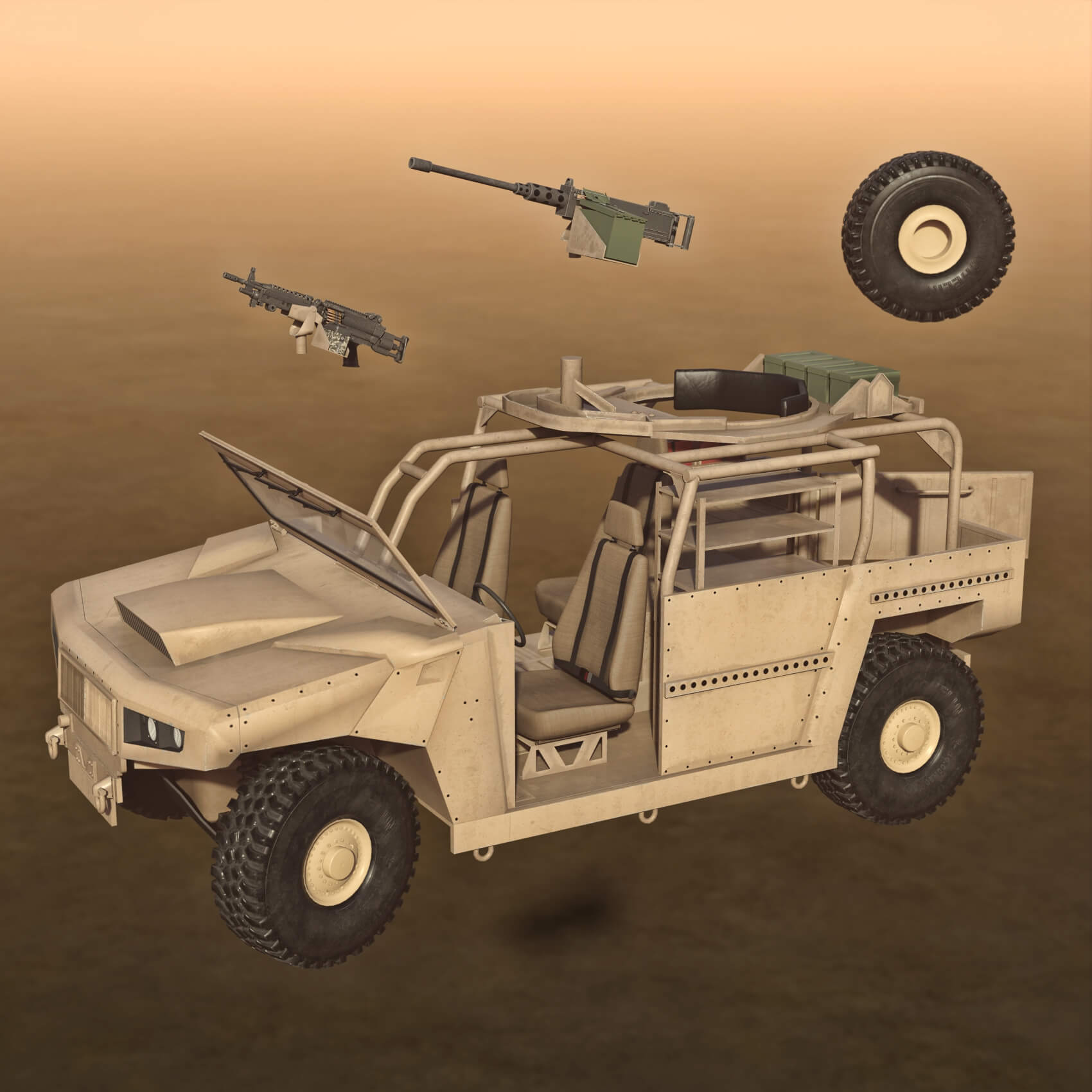 Combat Vehicle Arc for DAZ3D - Daz Content by Loriel