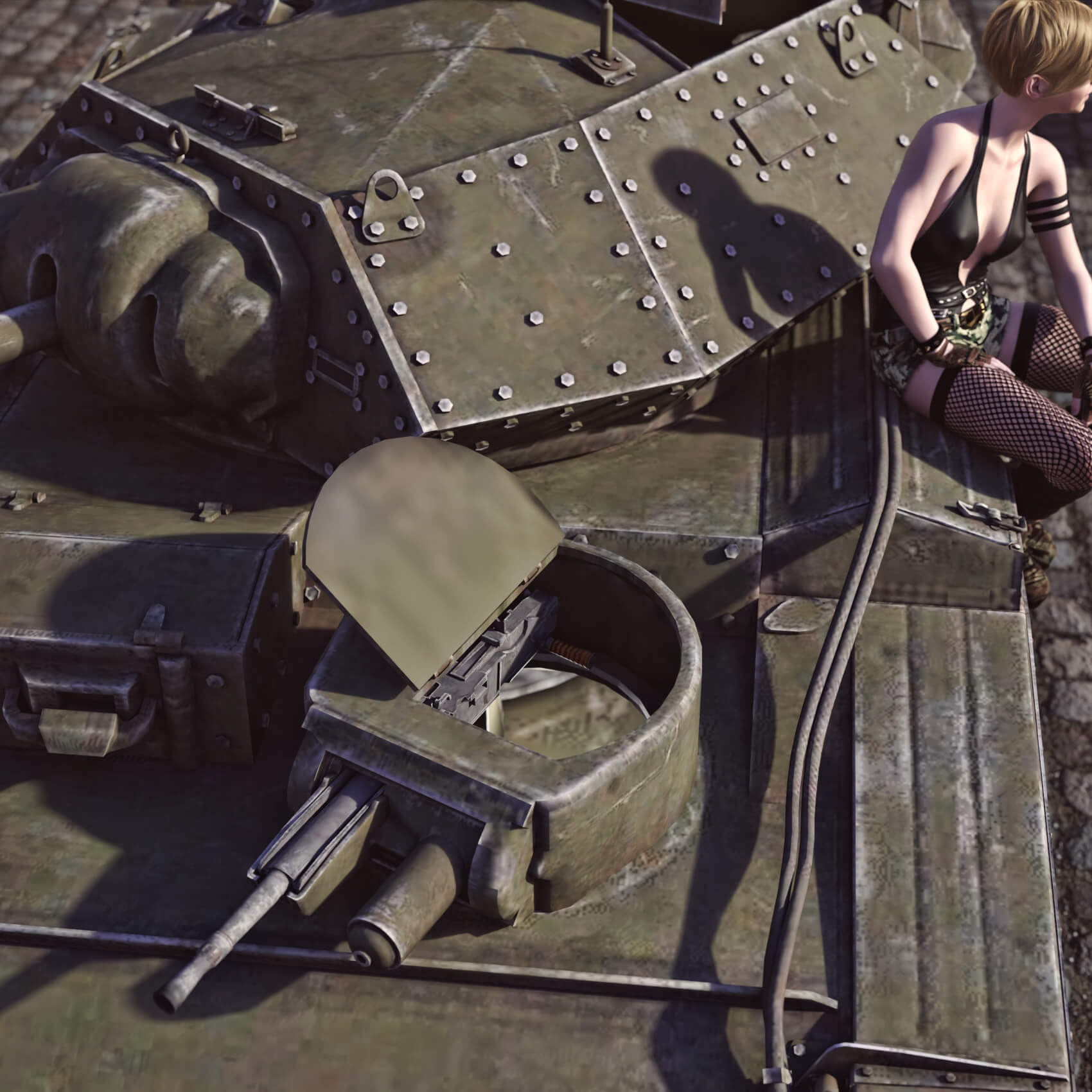 Crusader Mk2 Tank WT for Daz3D - Daz Content by Loriel