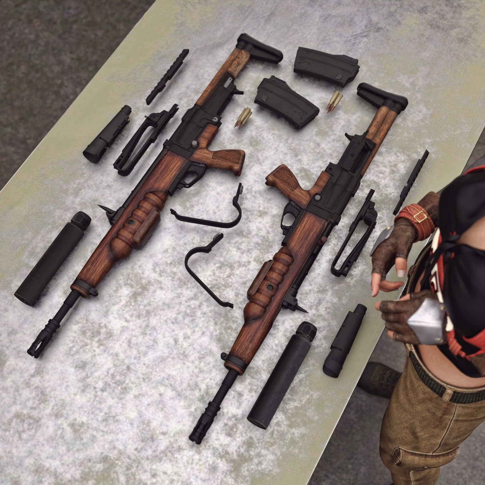 Em 2 CW Rifle for G8F - Daz Content by Loriel