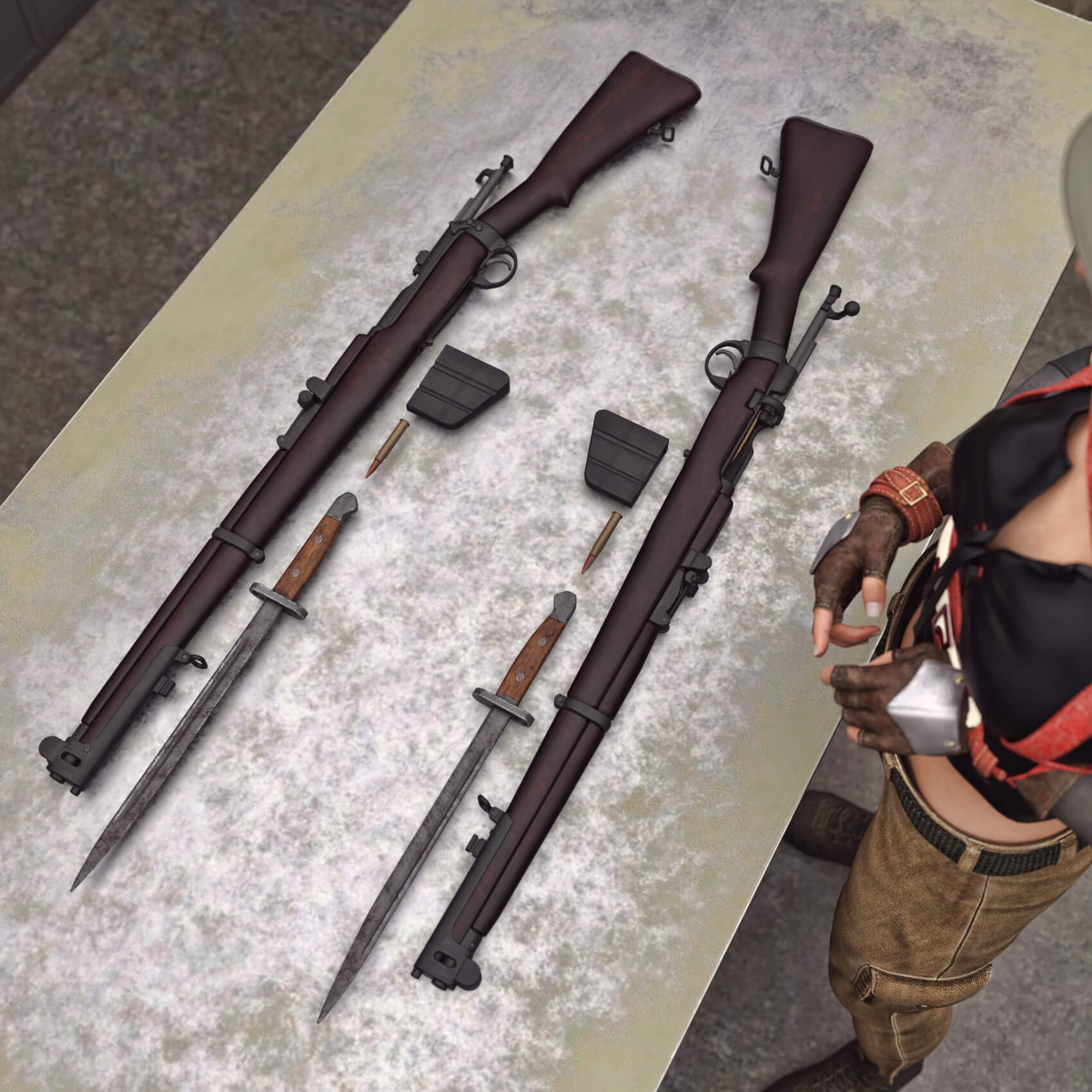 Enfield SMLE Rifle for G8F - Daz Content by Loriel