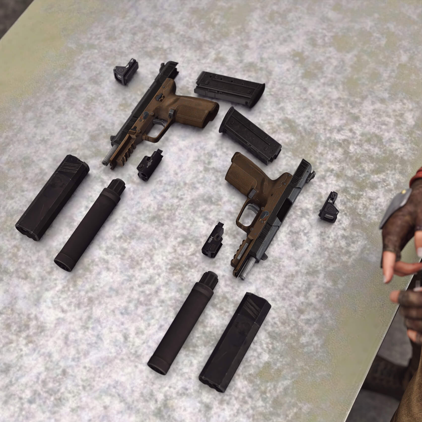 FN57 T Pistol for G8F - Daz Content by Loriel