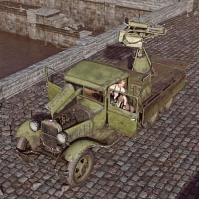 GAZ-AAA Vehicle for DAZ3D Daz Content by Loriel