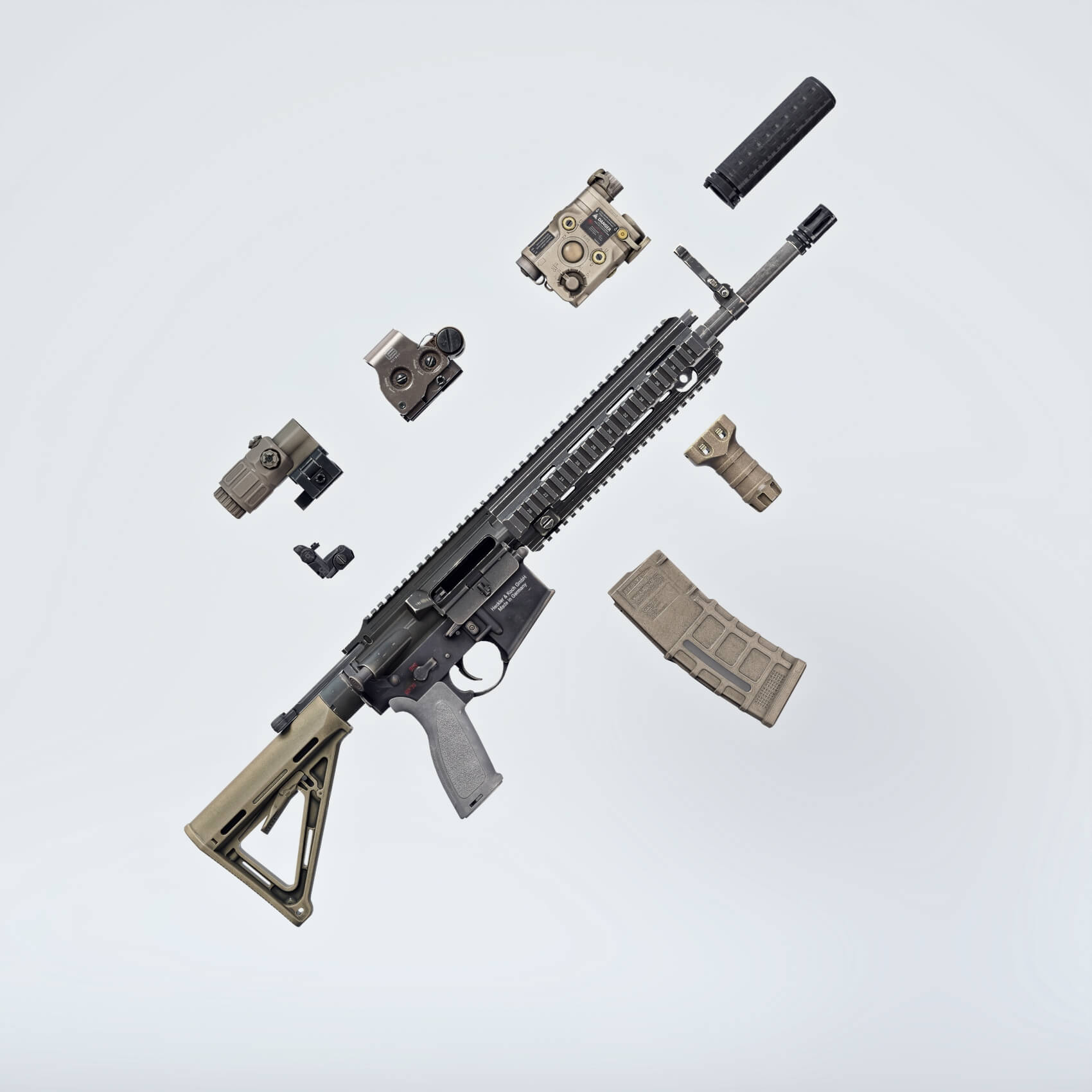 HK416 Combat Rifle TK for G8F and G9 - Daz Content by Loriel