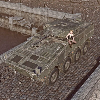 ICV P Armored Vehicle with WT for DAZ3D - Daz Content by Loriel