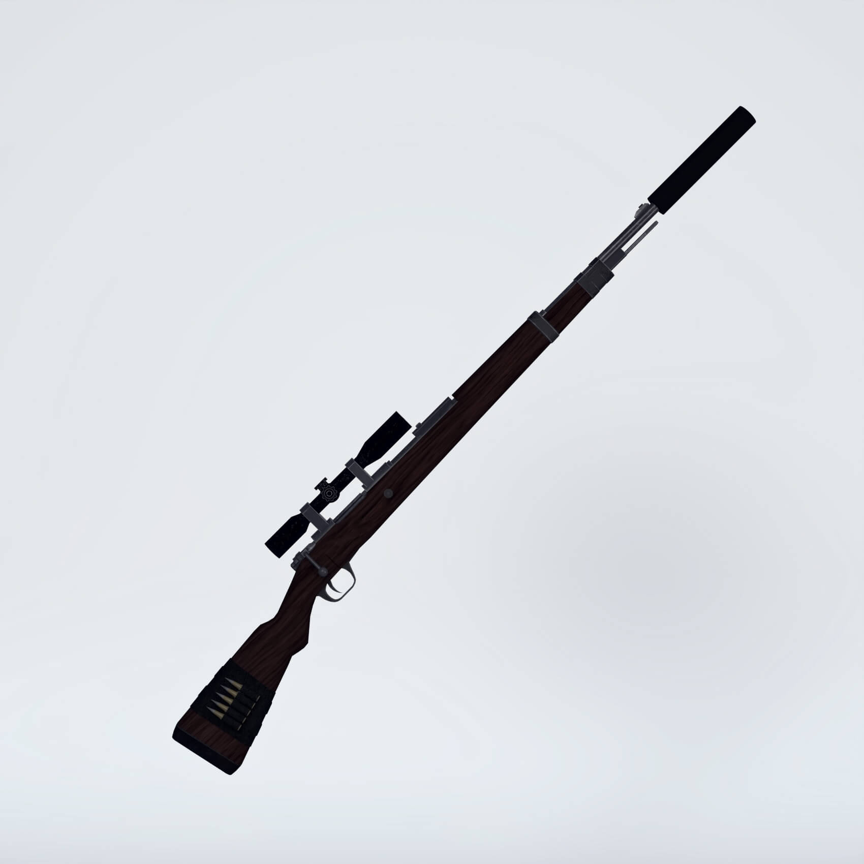 Kar98 Silenced Sniper Rifle for G8F - Daz Content by Loriel