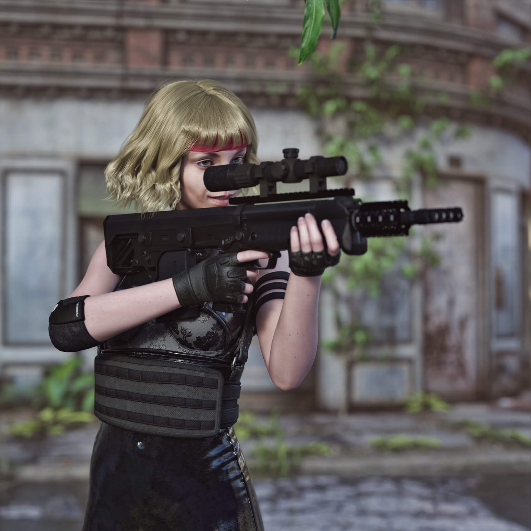 Kt Bullpup Rifle for G8F - Daz Content by Loriel