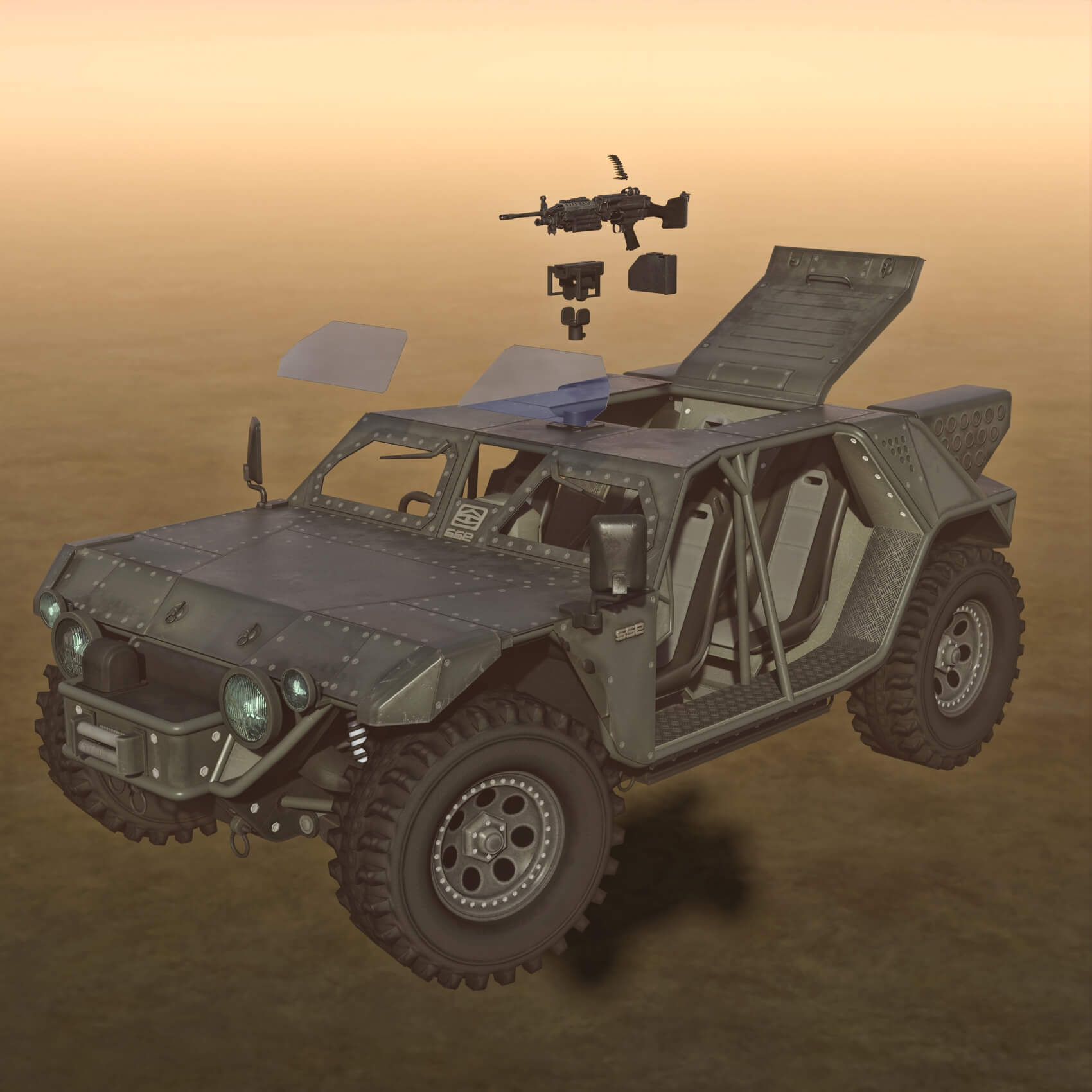 LAV Light Armored Vehicle for DAZ3D - Daz Content by Loriel