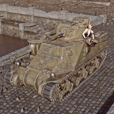 Lee MK3 Medium Tank for DAZ3D - Daz Content by Loriel