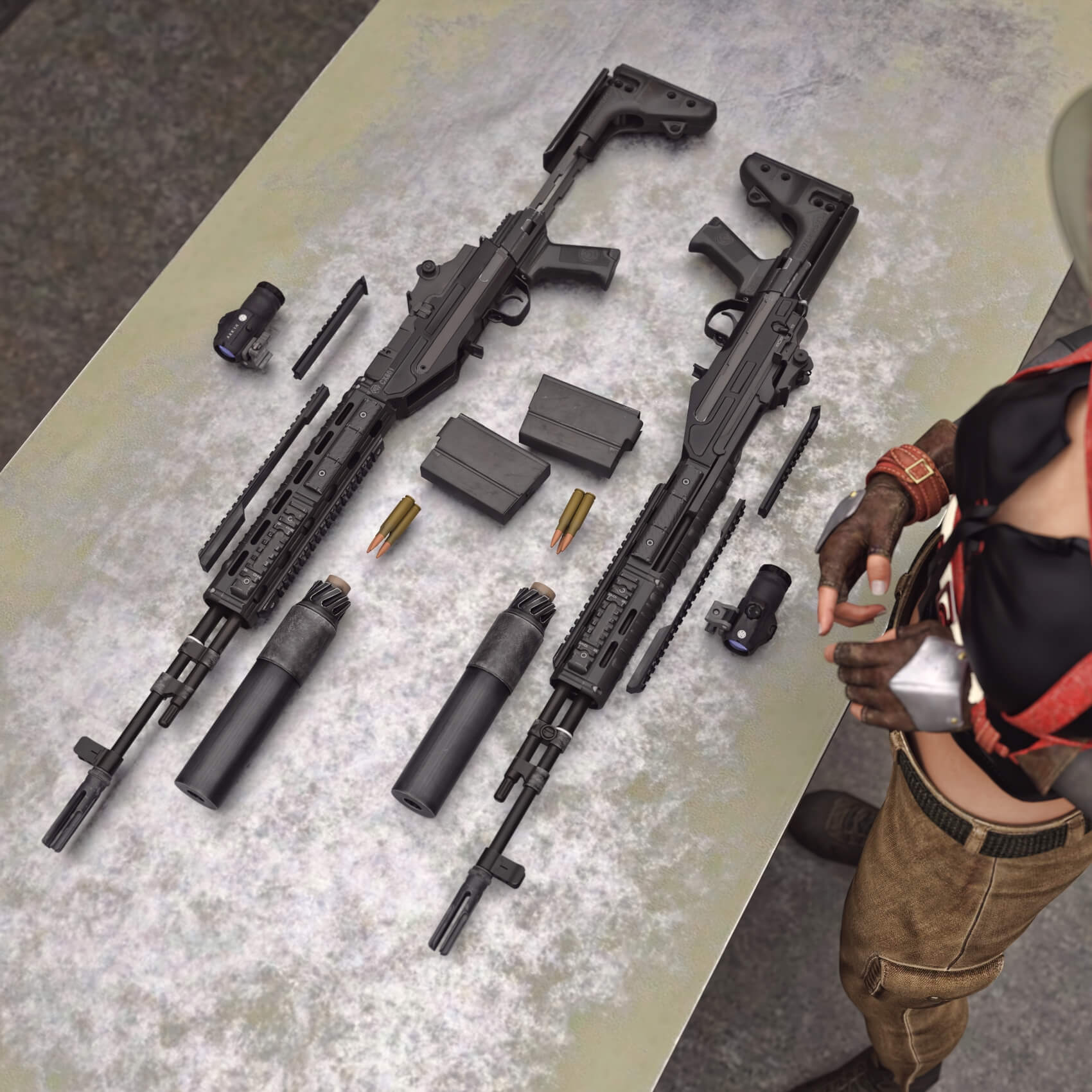 M14 EBR Rifle Mw for G8f and G9 - Daz Content by Loriel