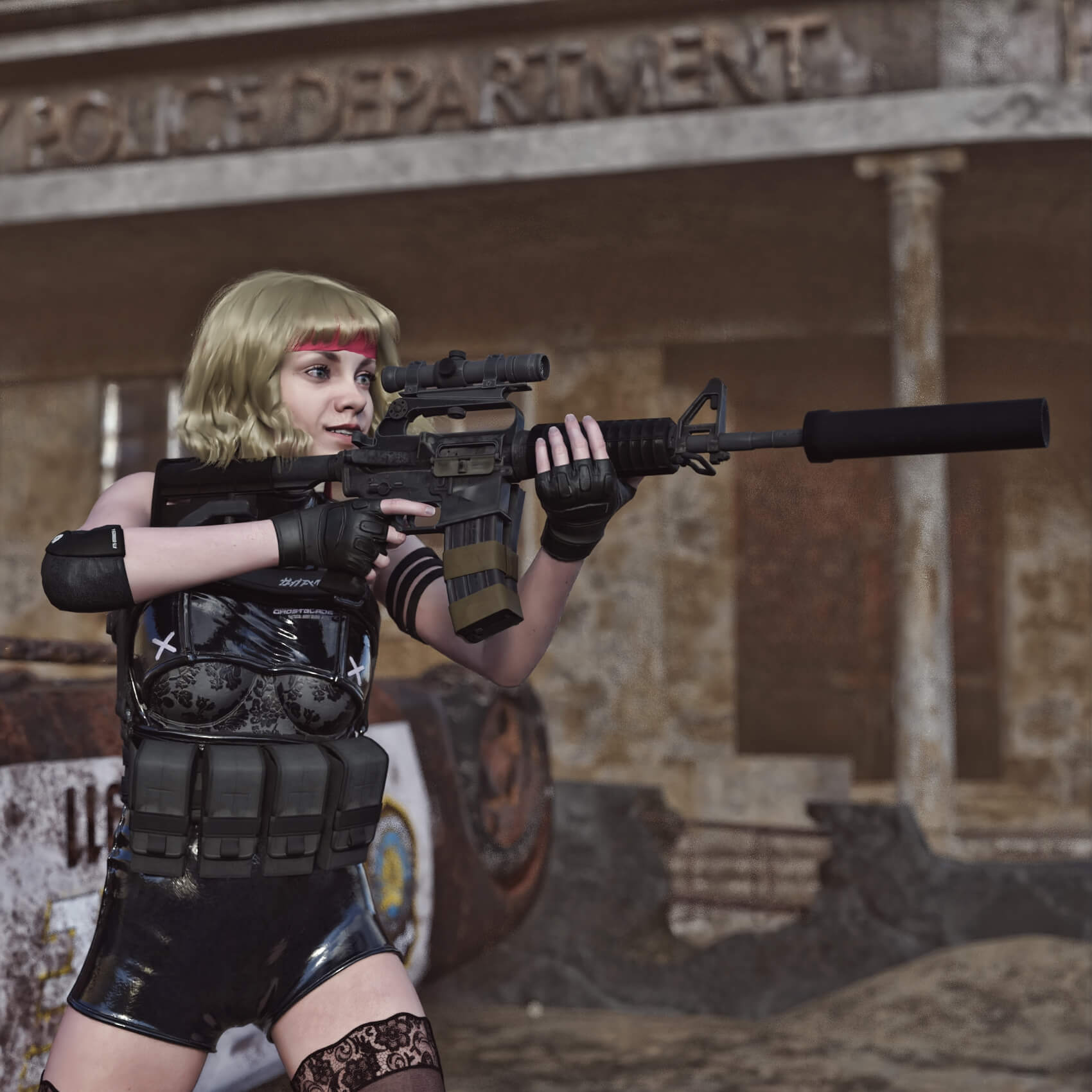 M16 Commando for G8F (With Attachments) - Daz Content by Loriel
