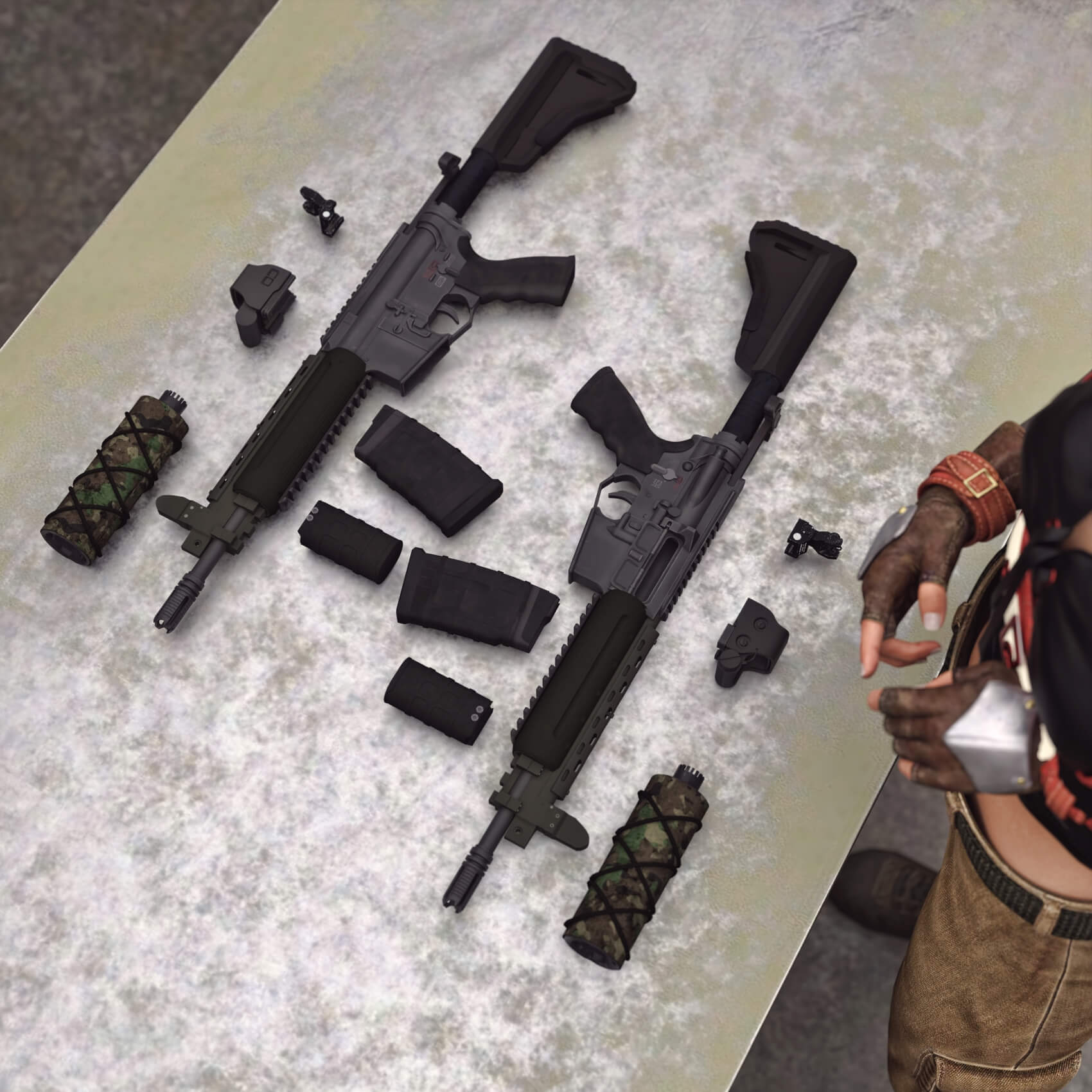 M4 Cqb Rifle for G8F - Daz Content by Loriel