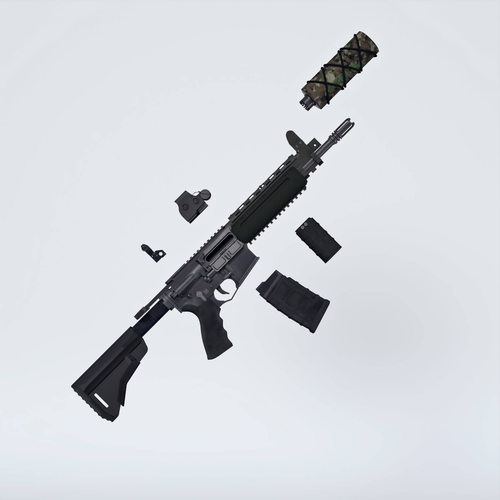 M4 Cqb Rifle for G8F - Daz Content by Loriel