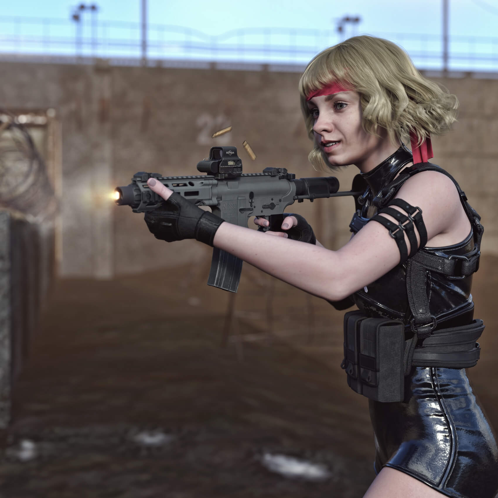 M4 PDW Rifle Ron for G8F and G9 - Daz Content by Loriel