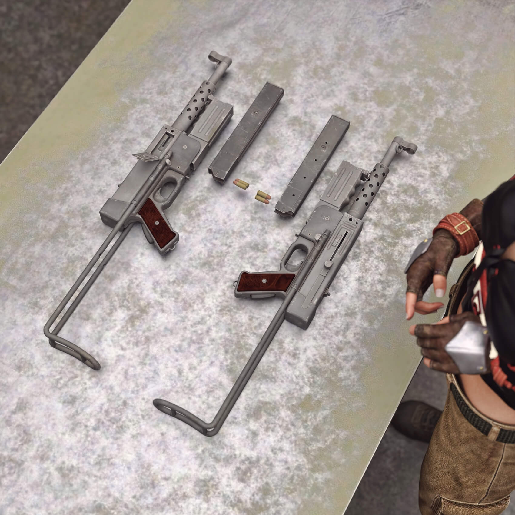 MAT49 SMG Gun for G8F - Daz Content by Loriel