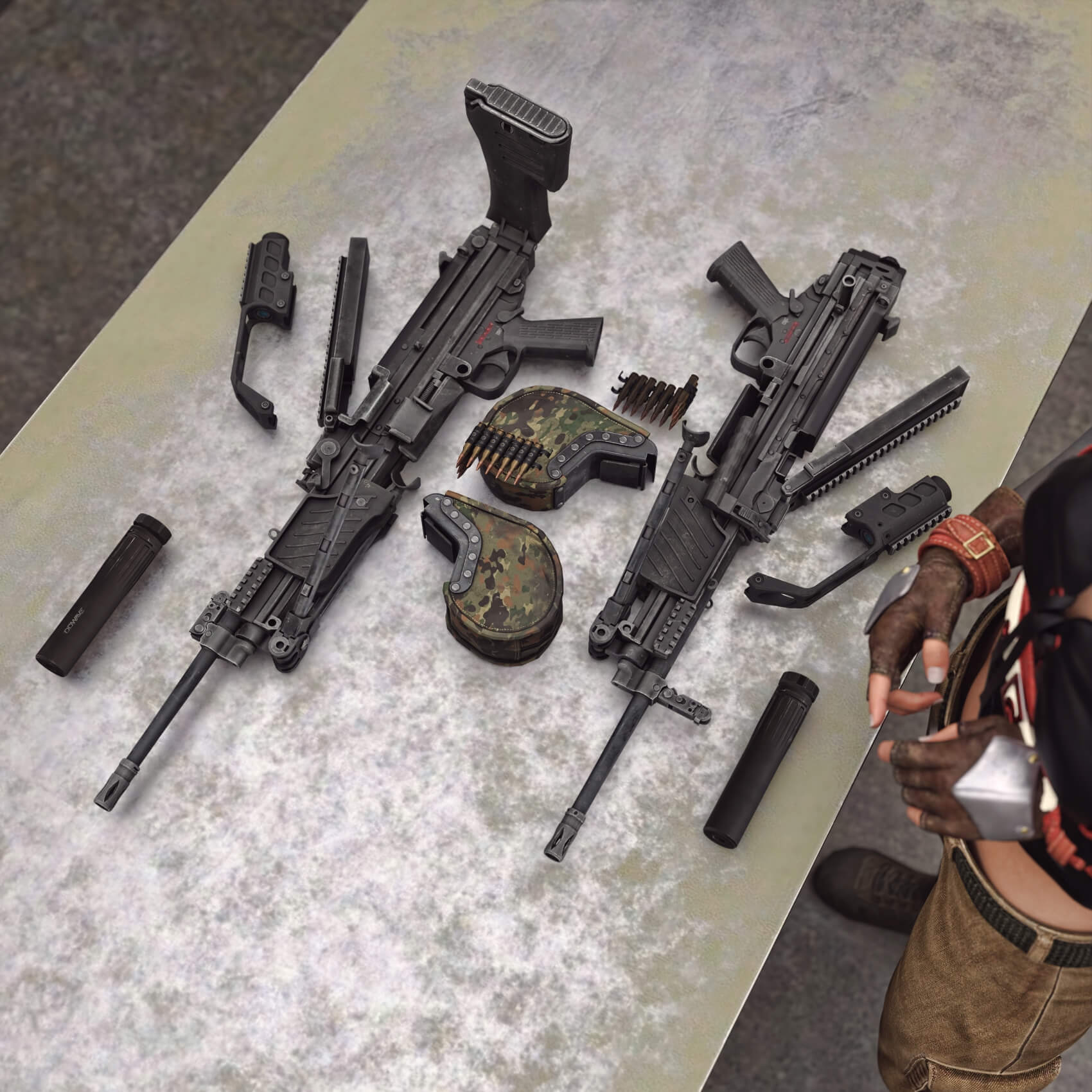 MG 4 Machinegun for G8F - Daz Content by Loriel