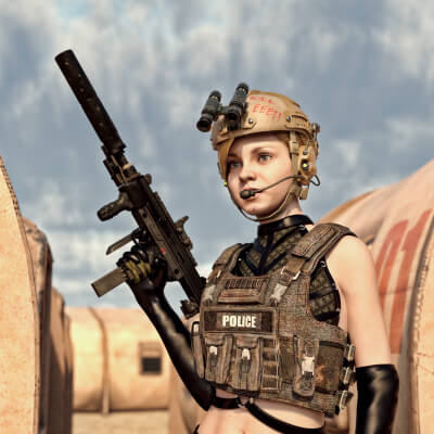 Milano 921 MPA10 Submachine Gun WZ G8f and G9 - Daz Content by Loriel