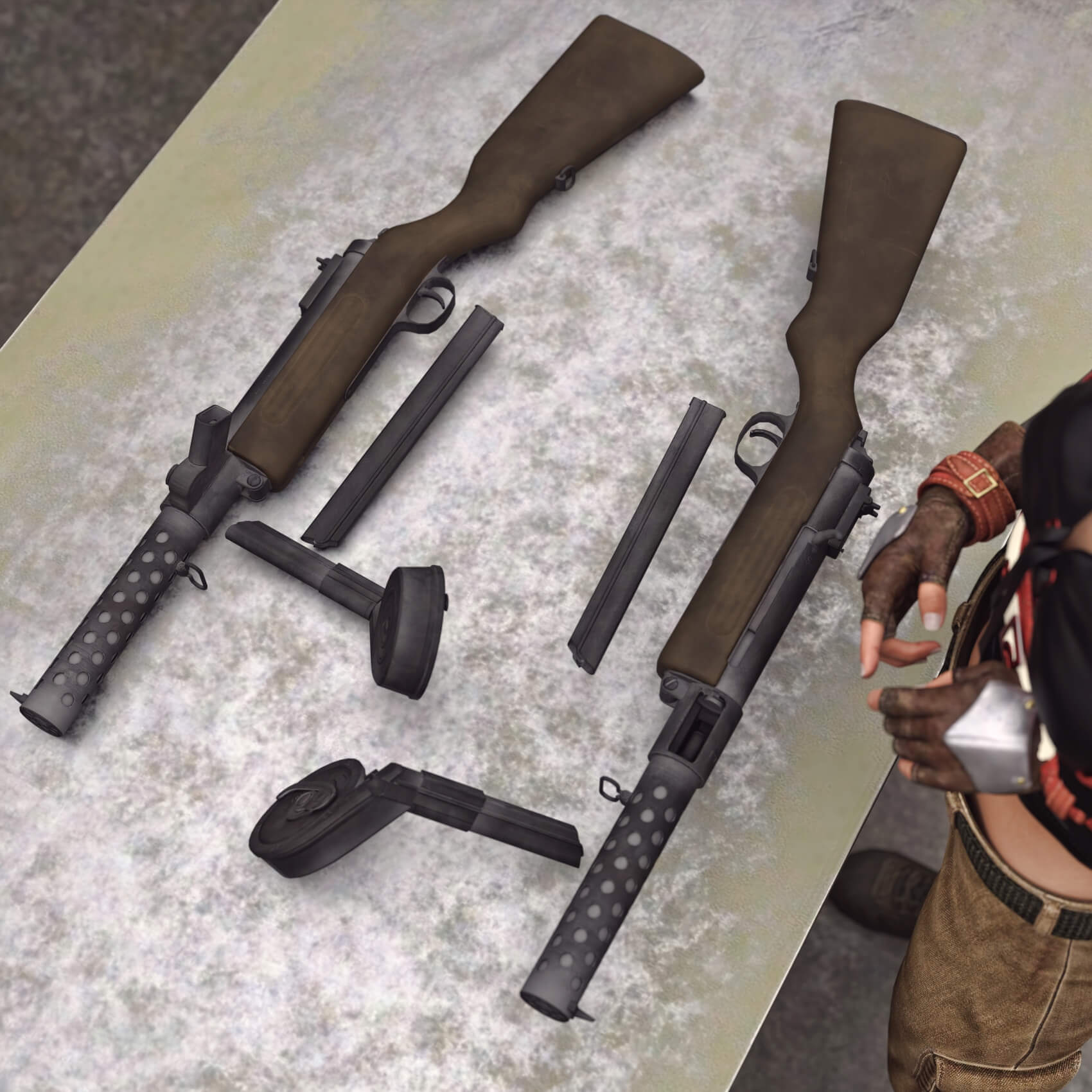 MP18 Submachine Gun for G8F - Daz Content by Loriel
