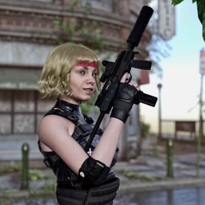 MP9 SMG for G8F (DAZ) - Daz Content by Loriel