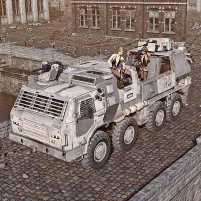 MRAP Large Vehicle MW for DAZ3D - Daz Content by Loriel