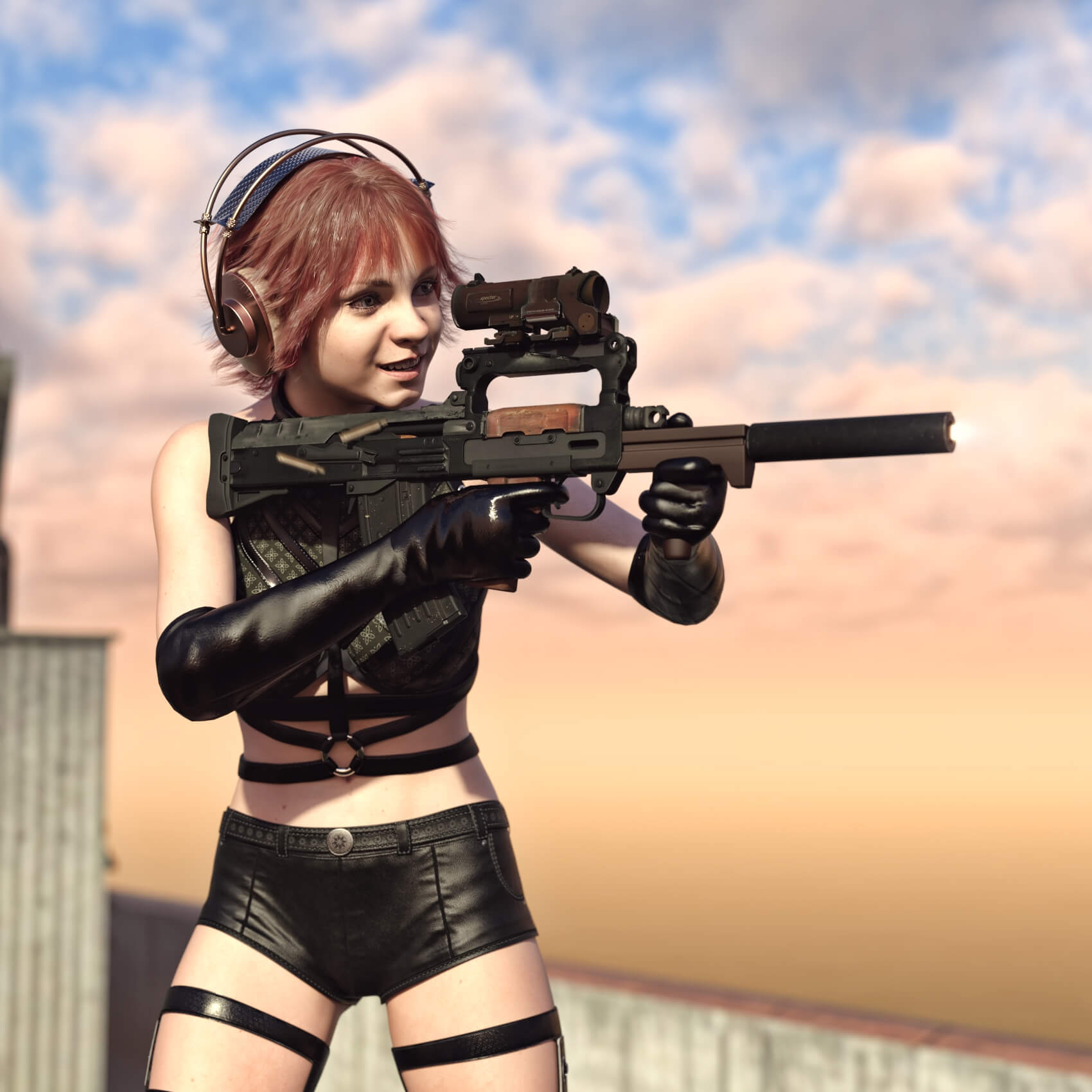OTS-14 Groza CW Assault Rifle for G8F and G9 Daz Content by Loriel