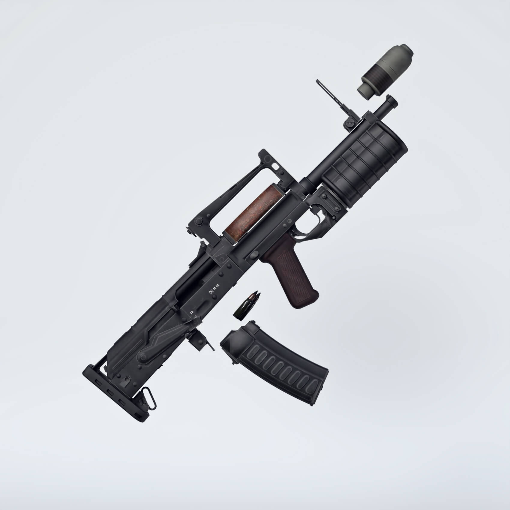 OTS-14 Groza Rifle with Launcher for G8F and G9 Daz Content by Loriel