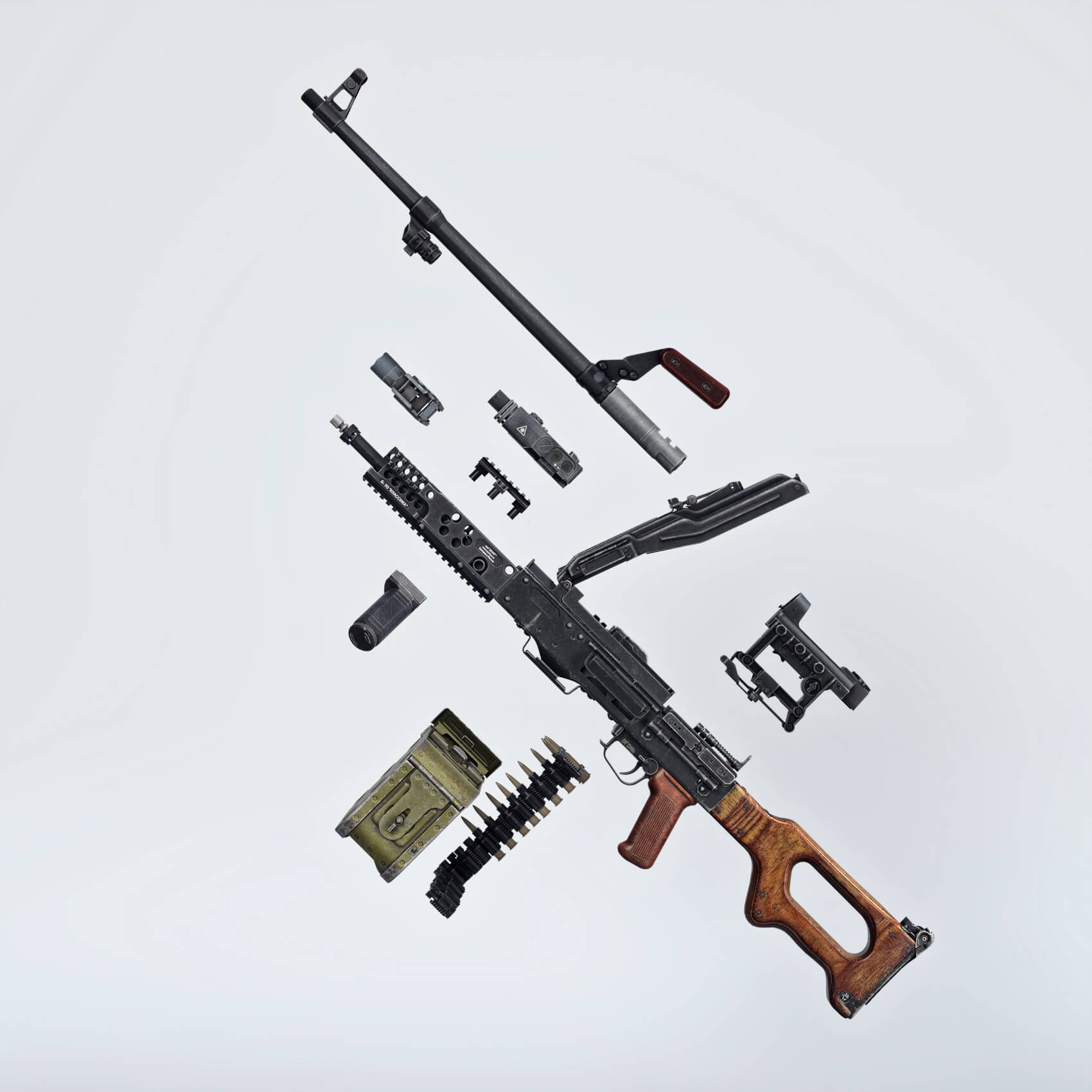 Pecheneg PKP TK Storm Machine Gun for G8f and G9 - Daz Content by Loriel