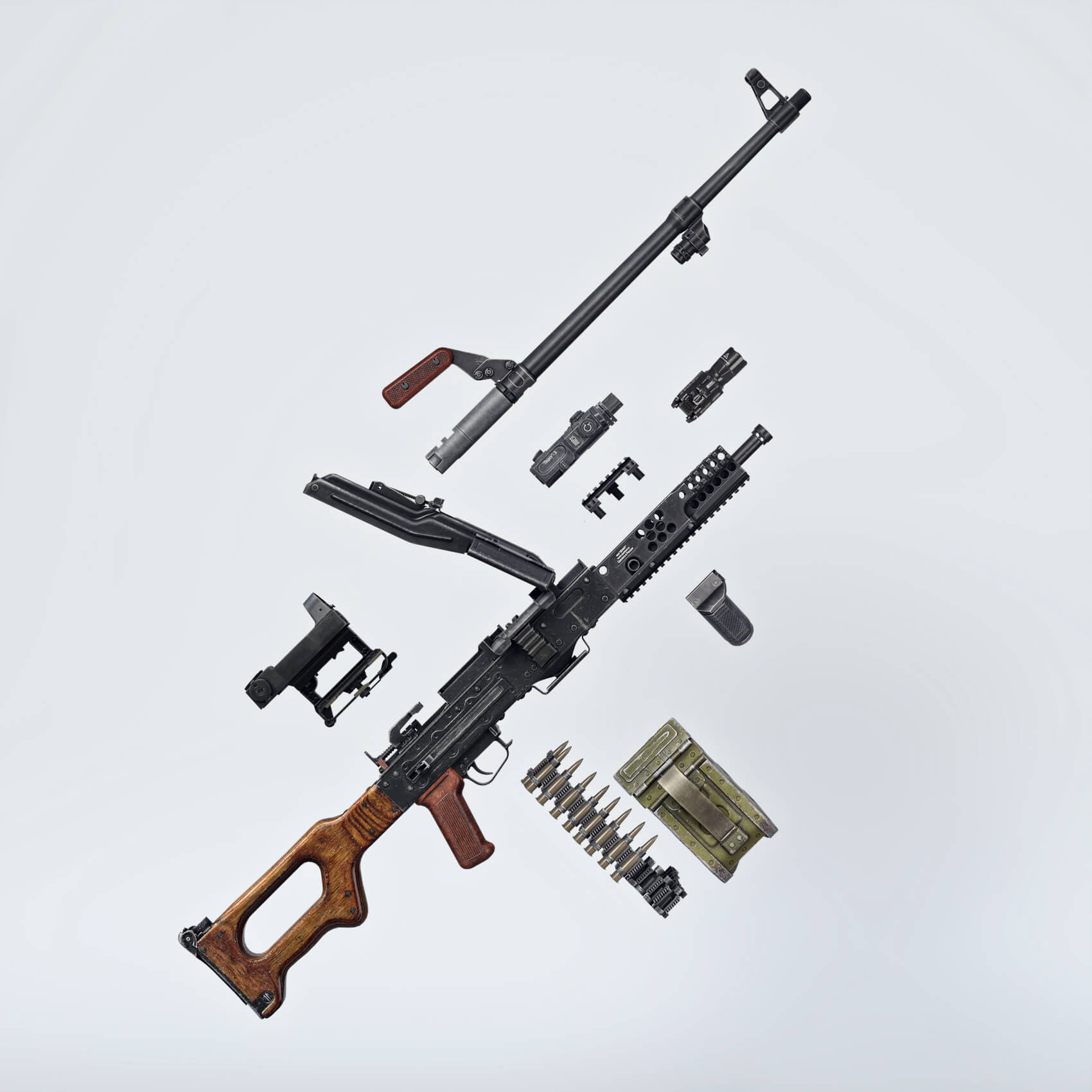 Pecheneg PKP TK Storm Machine Gun for G8f and G9 - Daz Content by Loriel