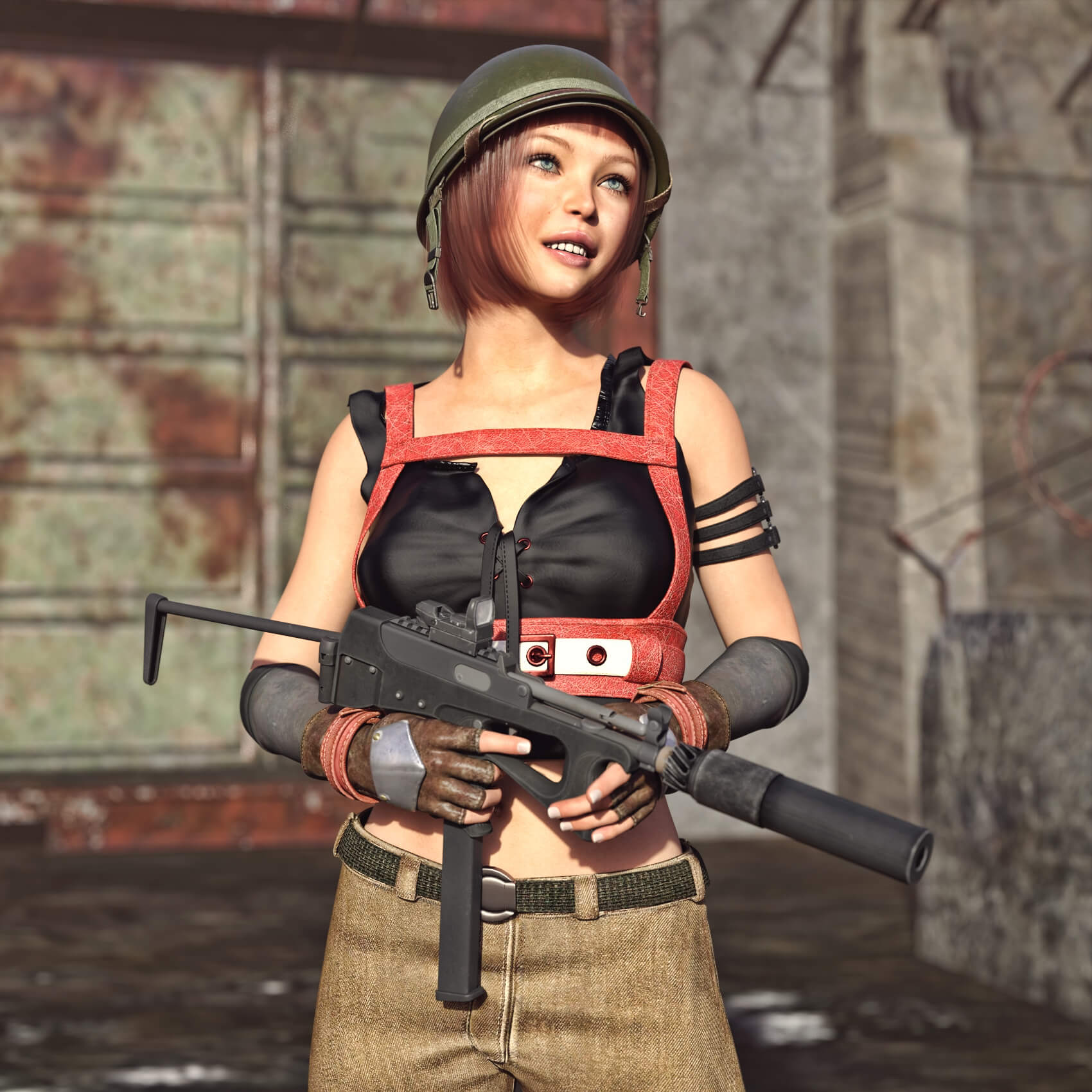 Pp2000 Silenced SMG for G8F and G9 - Daz Content by Loriel