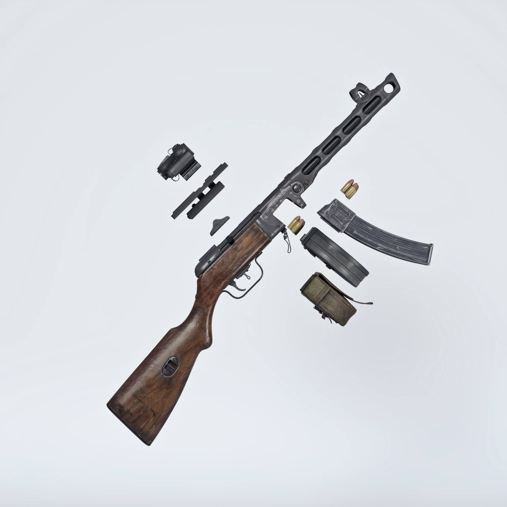 PPSh-41 Soviet Submachine Gun CW for G8F Daz Content by Loriel