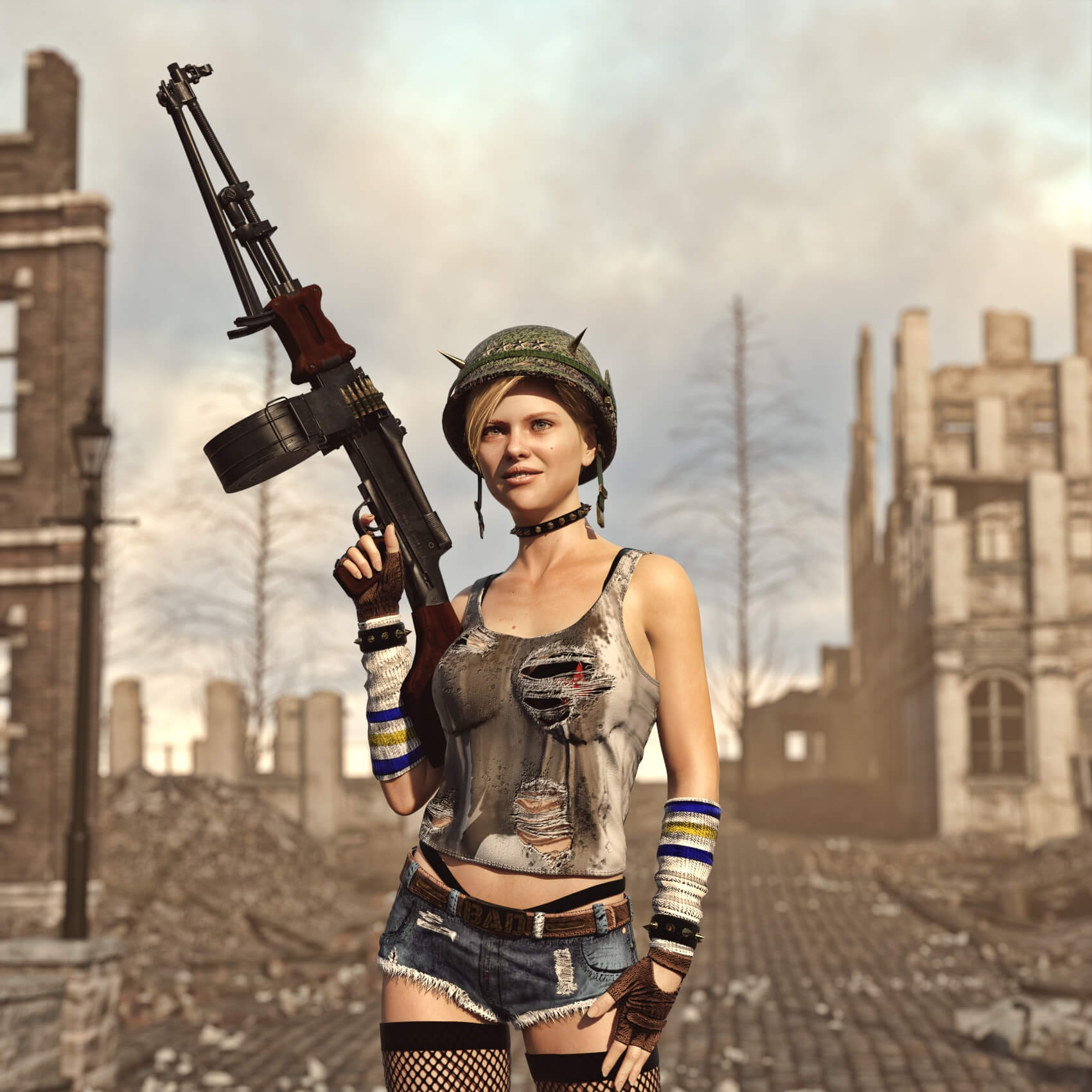 Rpd Machine Gun for G8F - Daz Content by Loriel