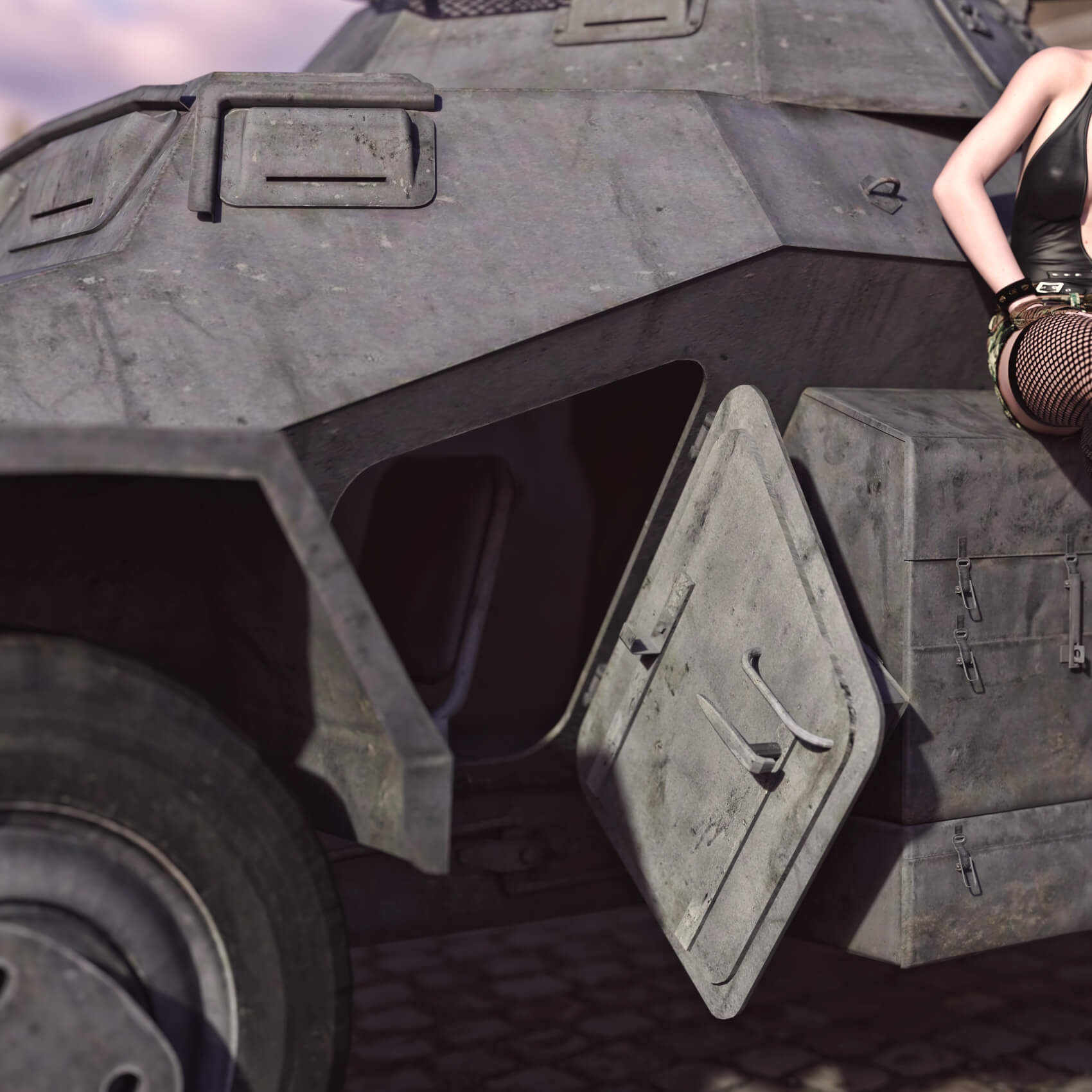 Sdkfz 222 Recon Vehicle WT for Daz3D - Daz Content by Loriel