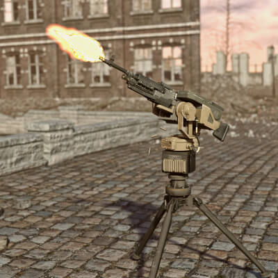 Sentry Machine Gun WZ2 for DAZ3D - Daz Content by Loriel