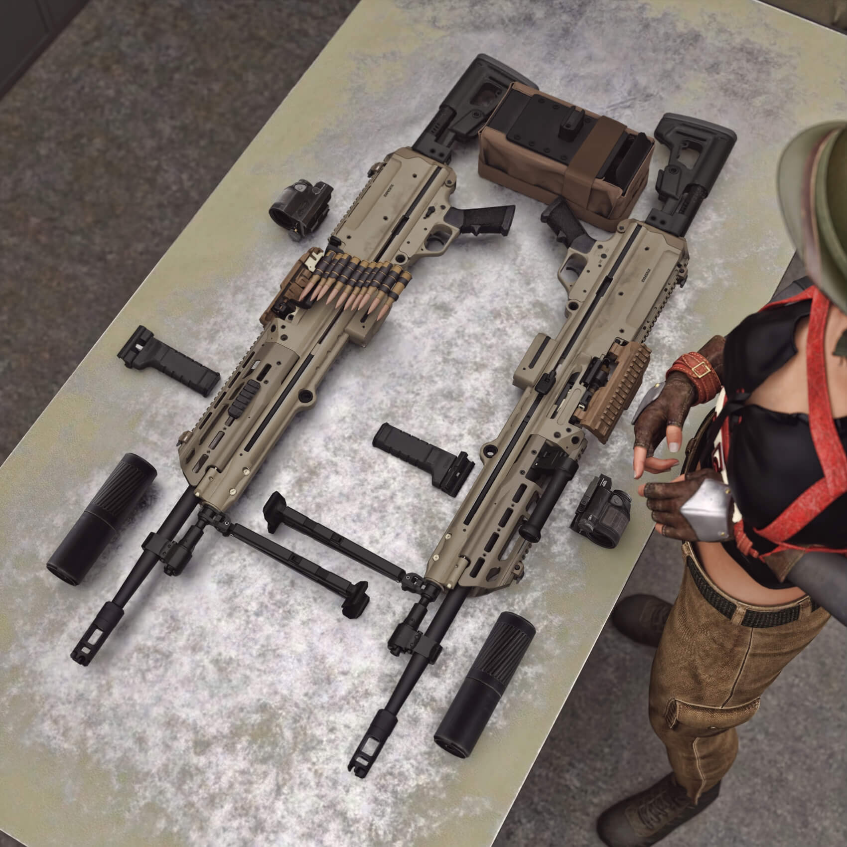 Sig Machinegun 6.8 MW for G8F - Daz Content by Loriel