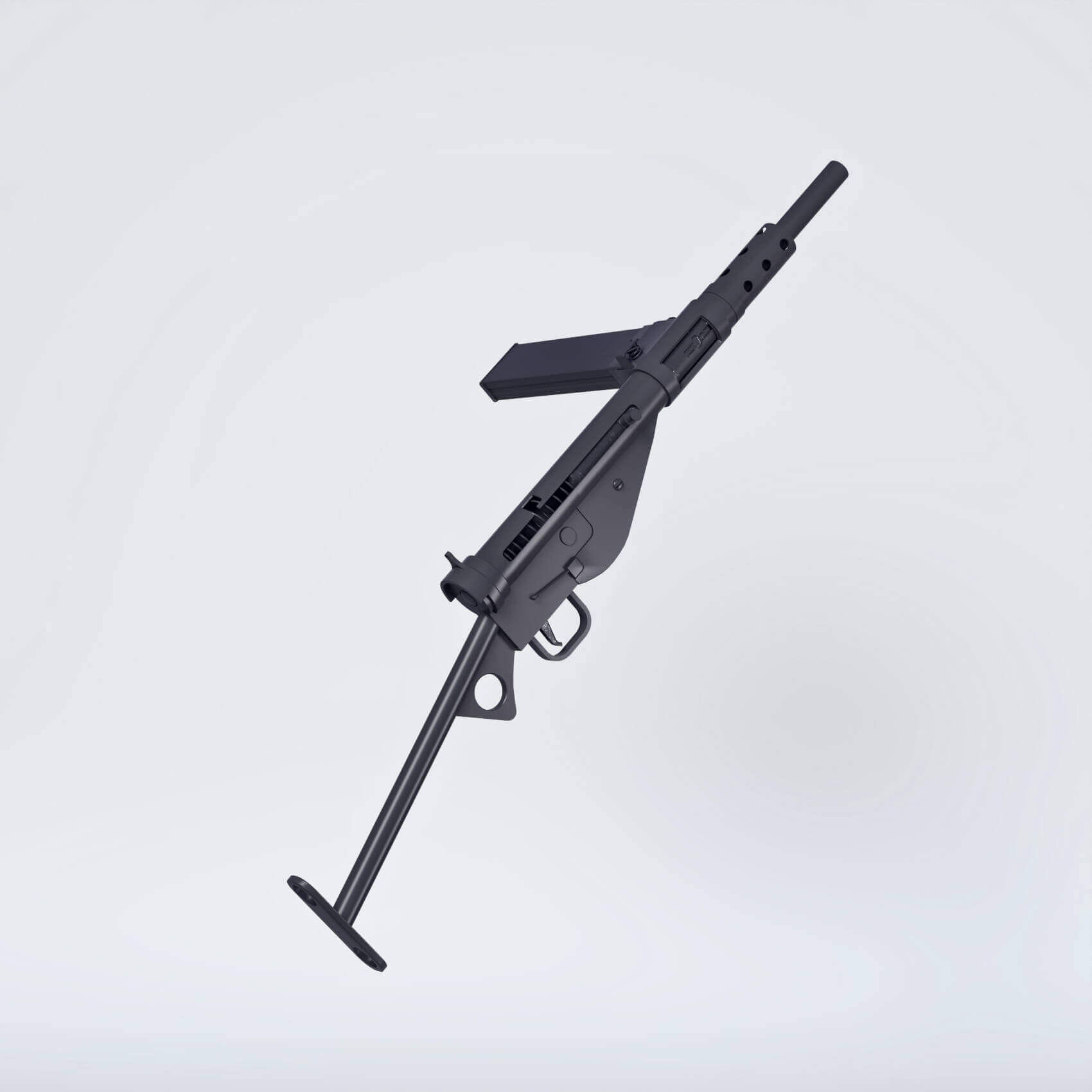 Sten MK2 SMG for G8F - Daz Content by Loriel