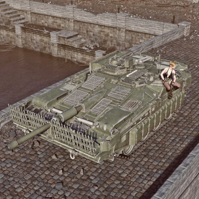 STRV 103S Tank WT for DAZ3D - Daz Content by Loriel