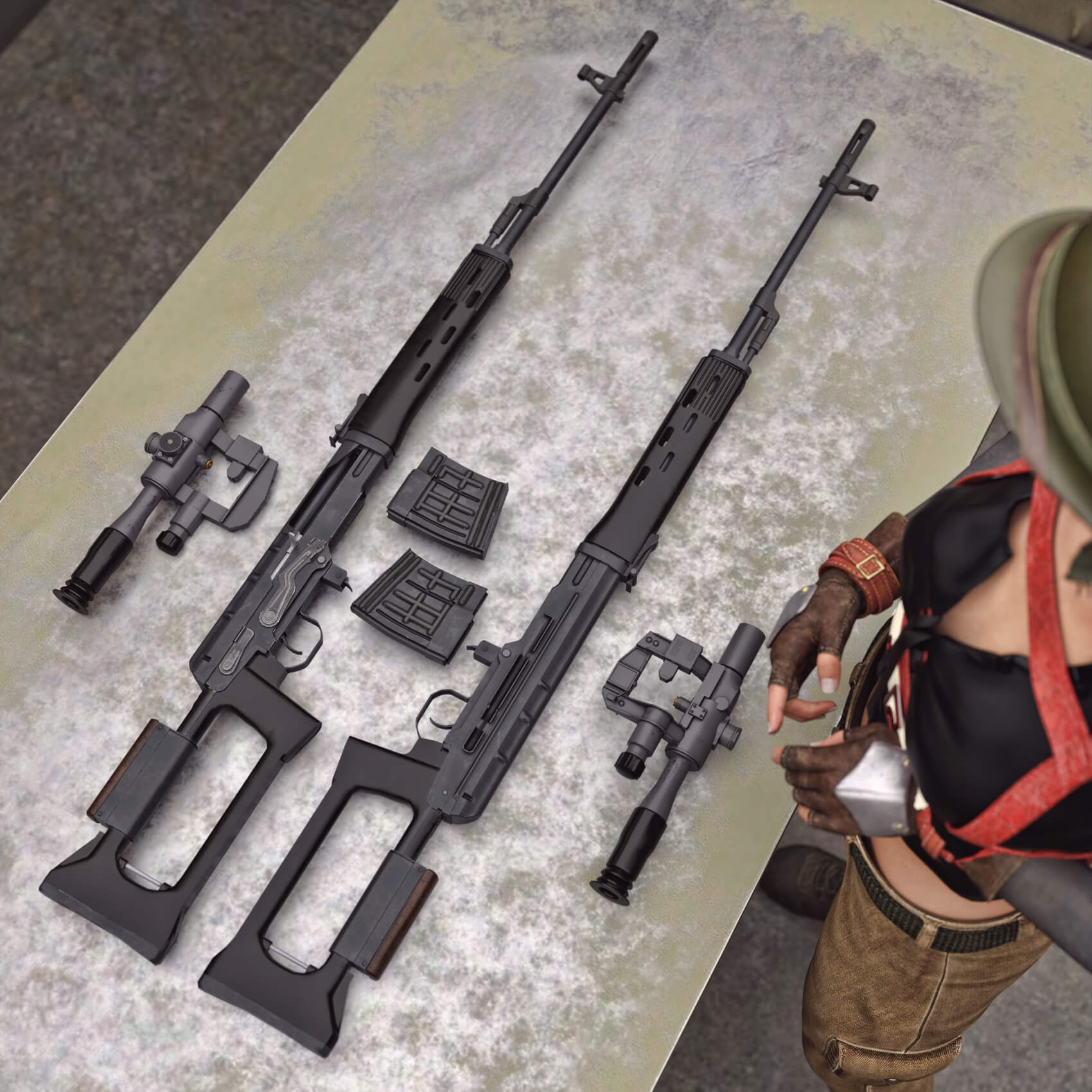 SVD Marksman Rifle for G8F - Daz Content by Loriel