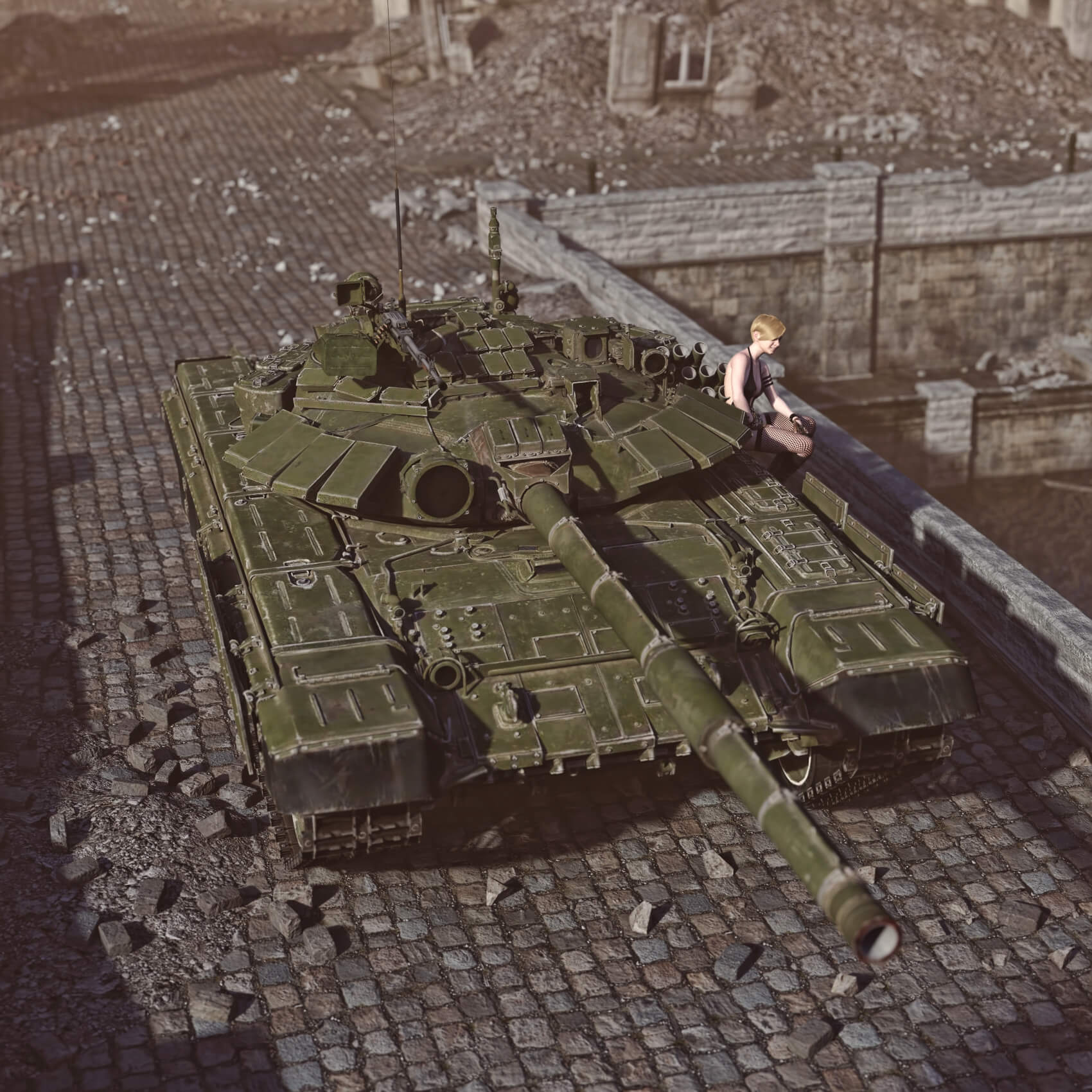 T72 Tank for DAZ3D - Daz Content by Loriel