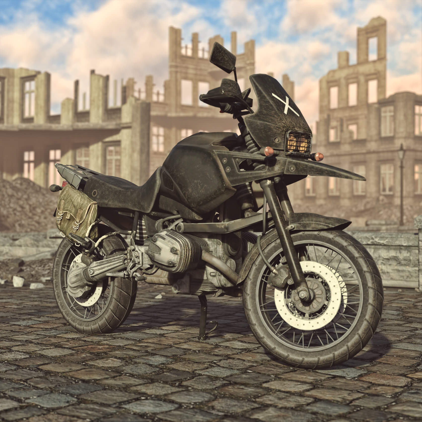 Wasteland Bike for DAZ3D - Daz Content by Loriel
