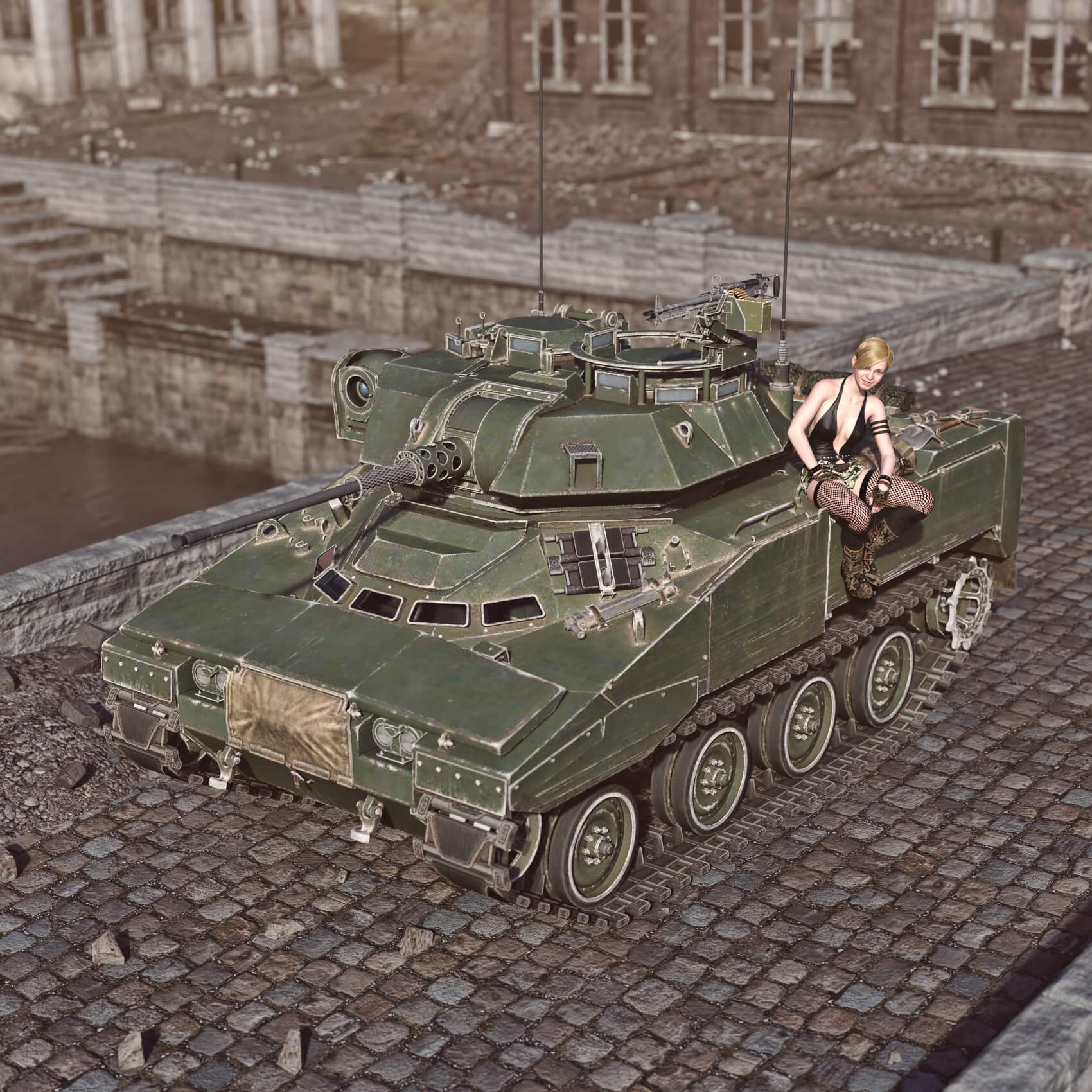 XM803T Armored Vehicle for Daz 3D by Loriel