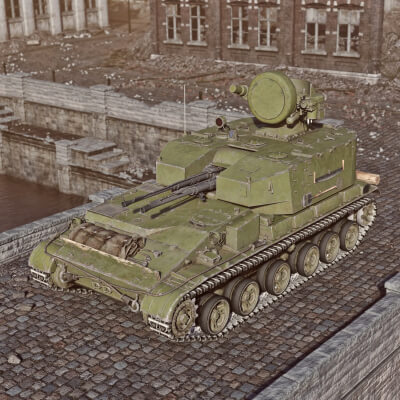 ZSU 32 2 AA Vehicle WT for DAZ3D - Daz Content by Loriel
