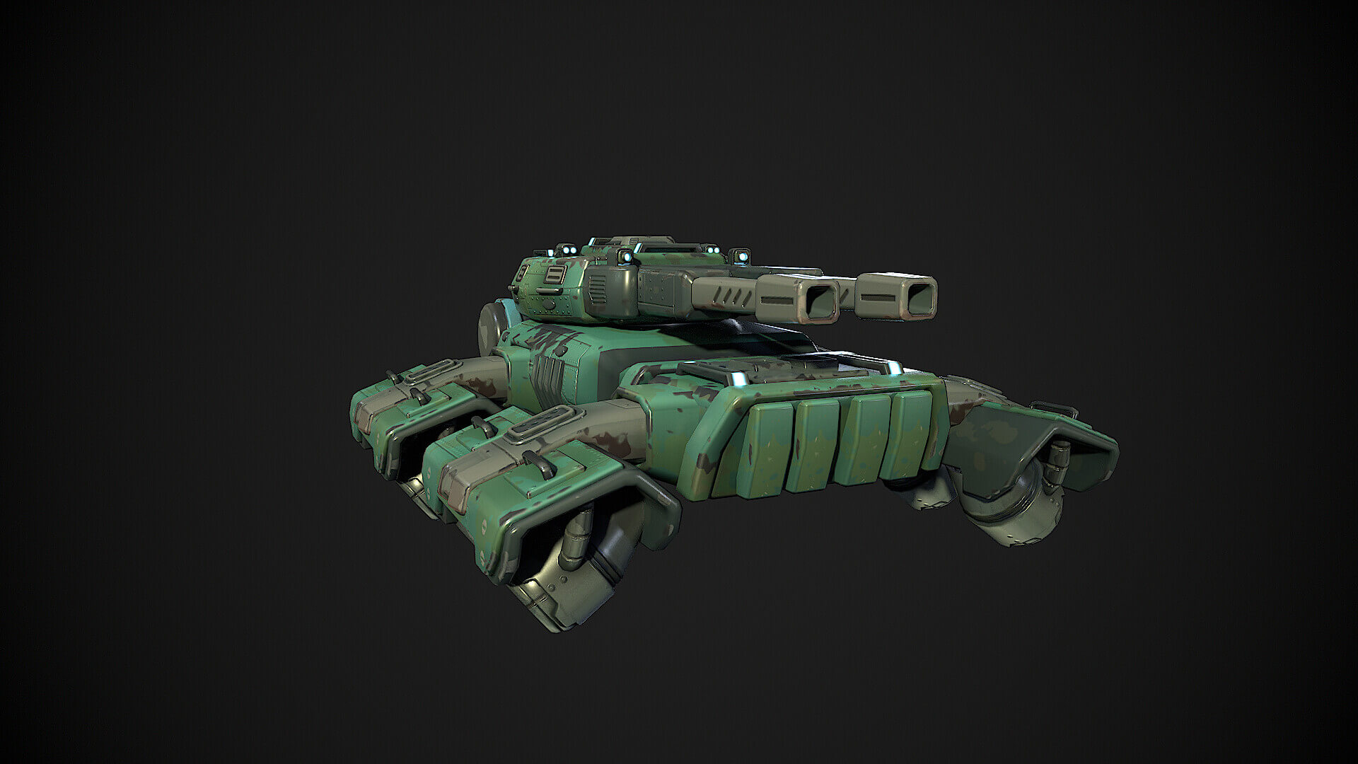 Stylized Sci-Fi Space Tank 1 3D Model by lorong1224