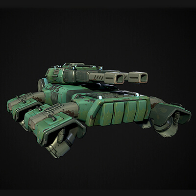 Stylized Sci-Fi Space Tank 1 3D Model by lorong1224
