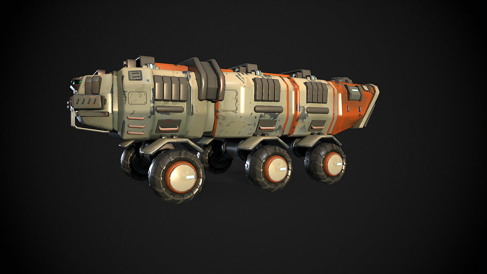 Stylized Sci-Fi Truck 3D Model by lorong1224
