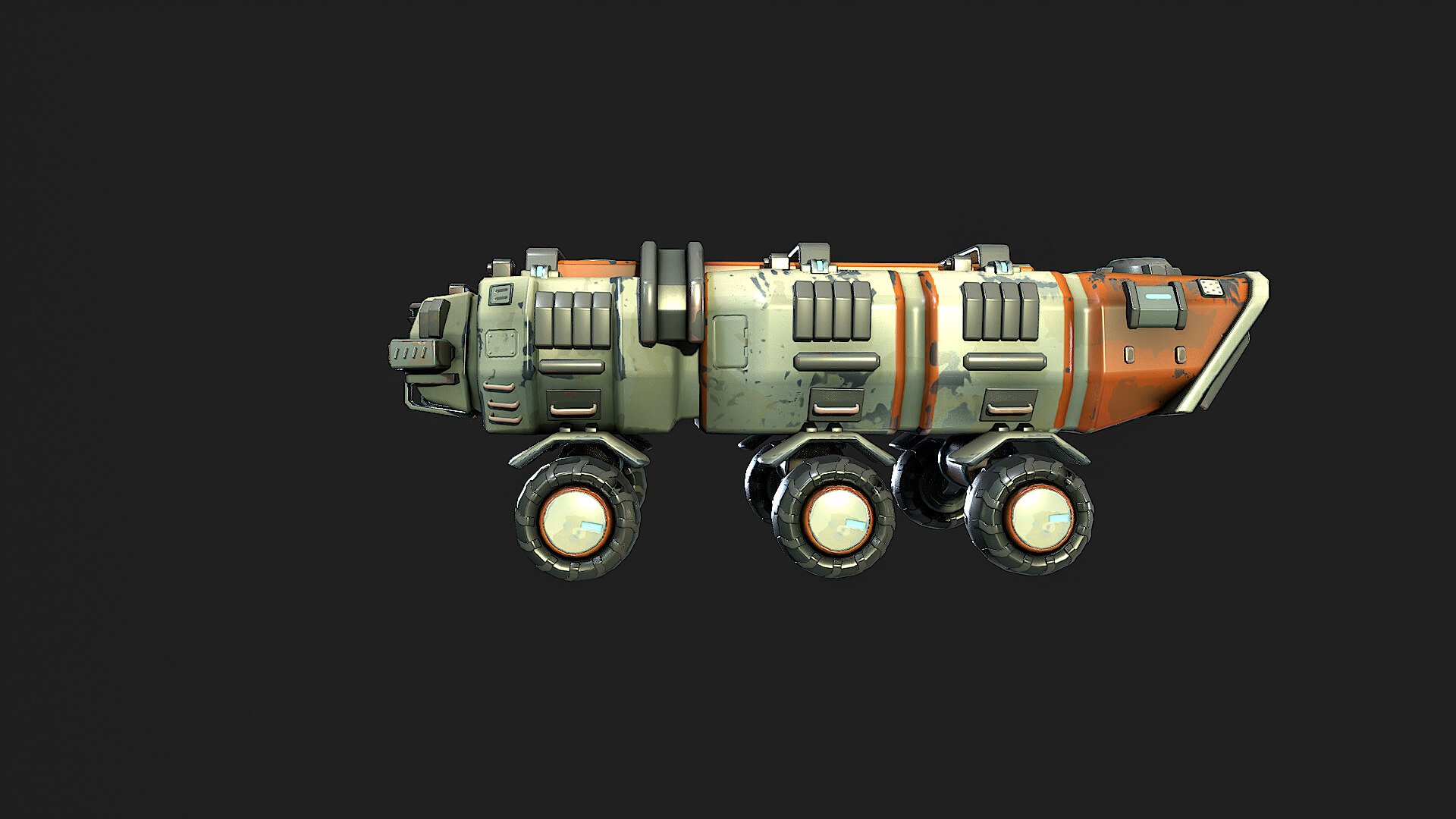 Stylized Sci-Fi Truck 3D Model by lorong1224