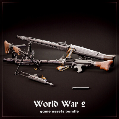 WW2 German Infantry Rigged & Game Ready 3D Models by Loss